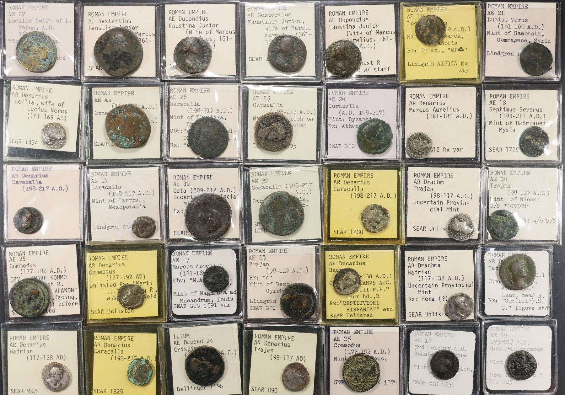 Ancient Roman Empire 1st-3rd Centuries A.D. Bronze and Silver Denarii ...