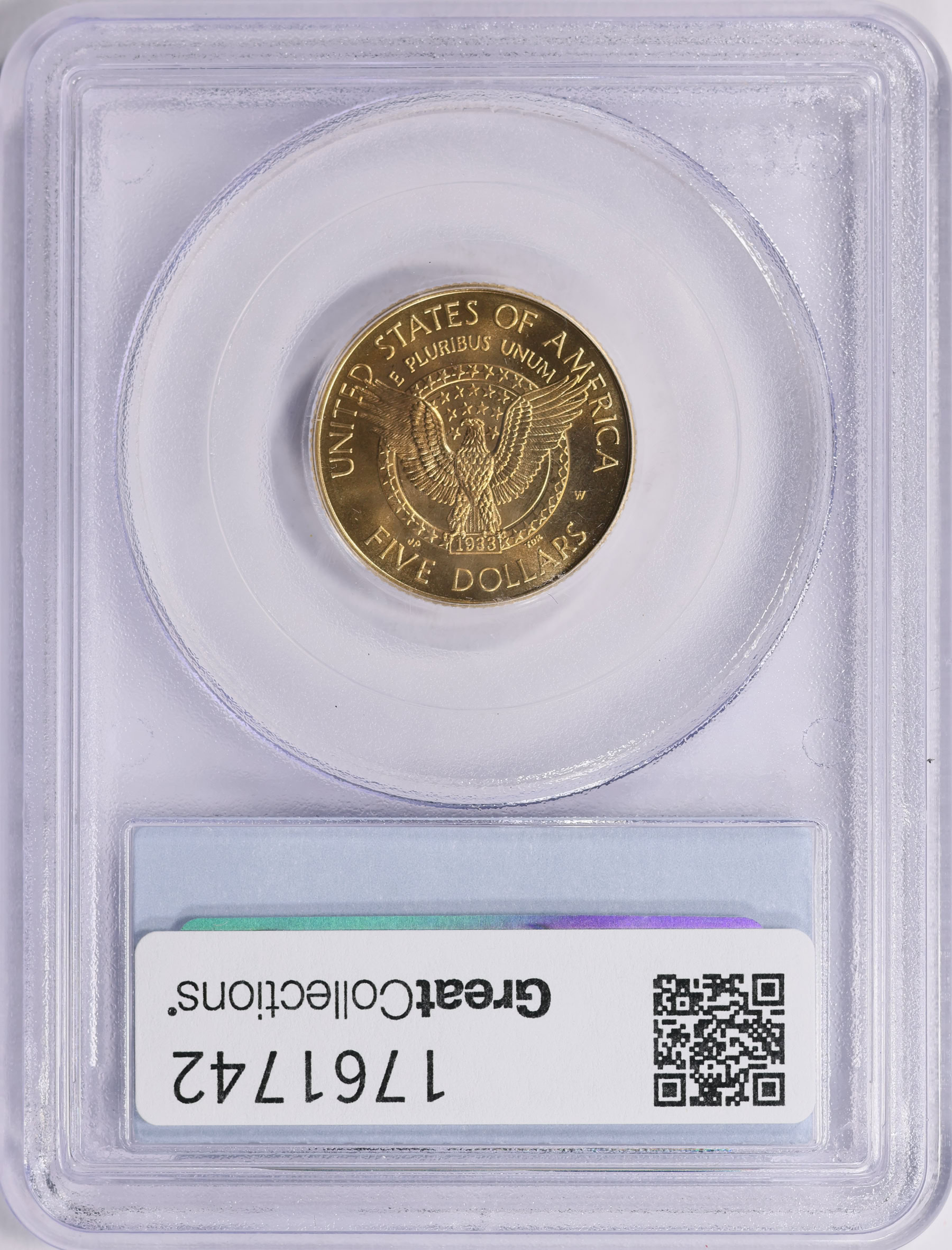 1997-W Franklin D. Roosevelt Gold $5 PCGS MS-70 (US Vault Collection ...