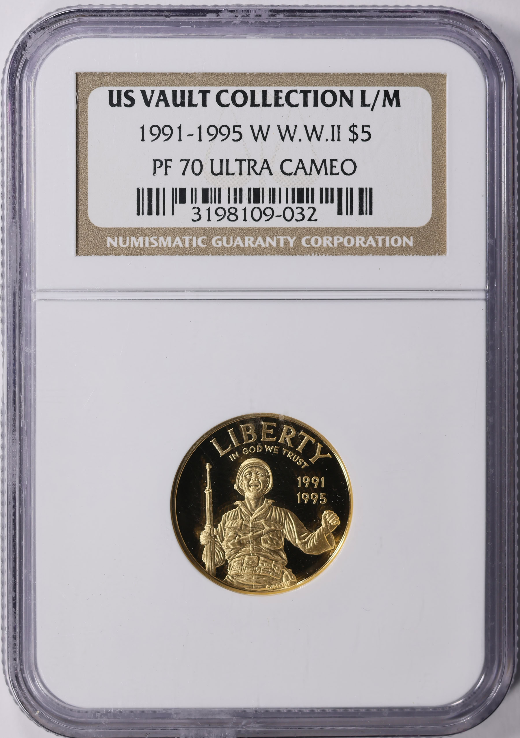 1991-95-W 50th Anniversary of World War II Gold $5 NGC Proof-70 UC (US ...