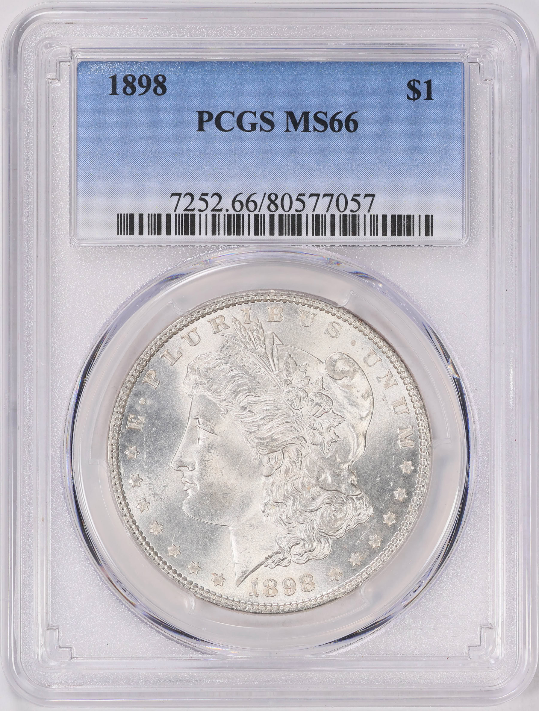 1898 Morgan Silver Dollar PCGS MS-66 (Item 1761852) | GreatCollections Coin Auctions