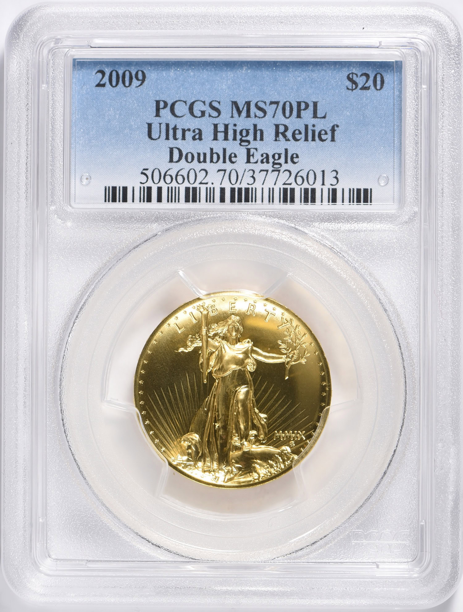 2009 MMIX Ultra High Relief $20 Gold PCGS MS-70 PL (Item 1761865 ...