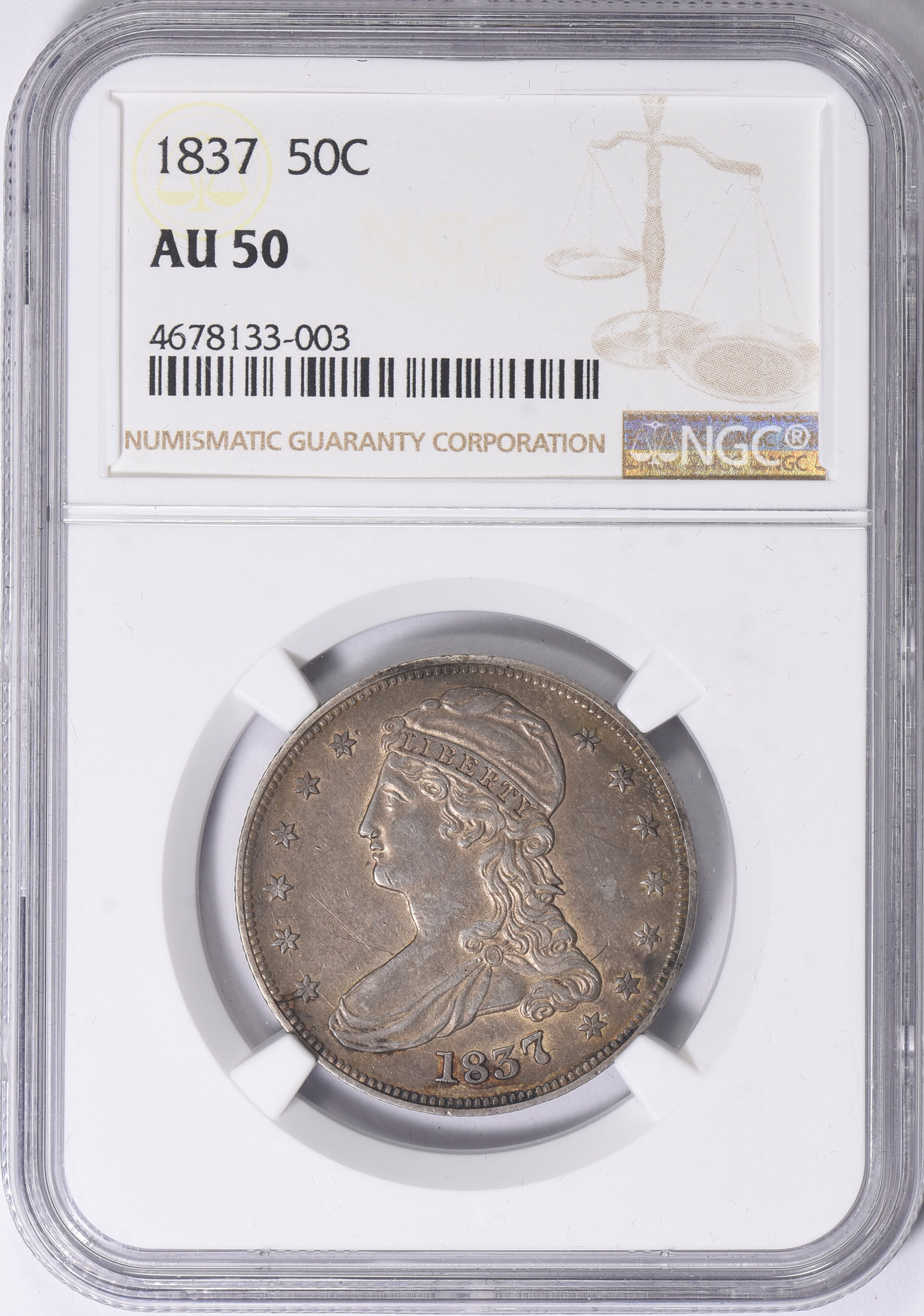 1837 Capped Bust Half Dollar NGC AU-50 (Item 1761902) | GreatCollections Coin Auctions