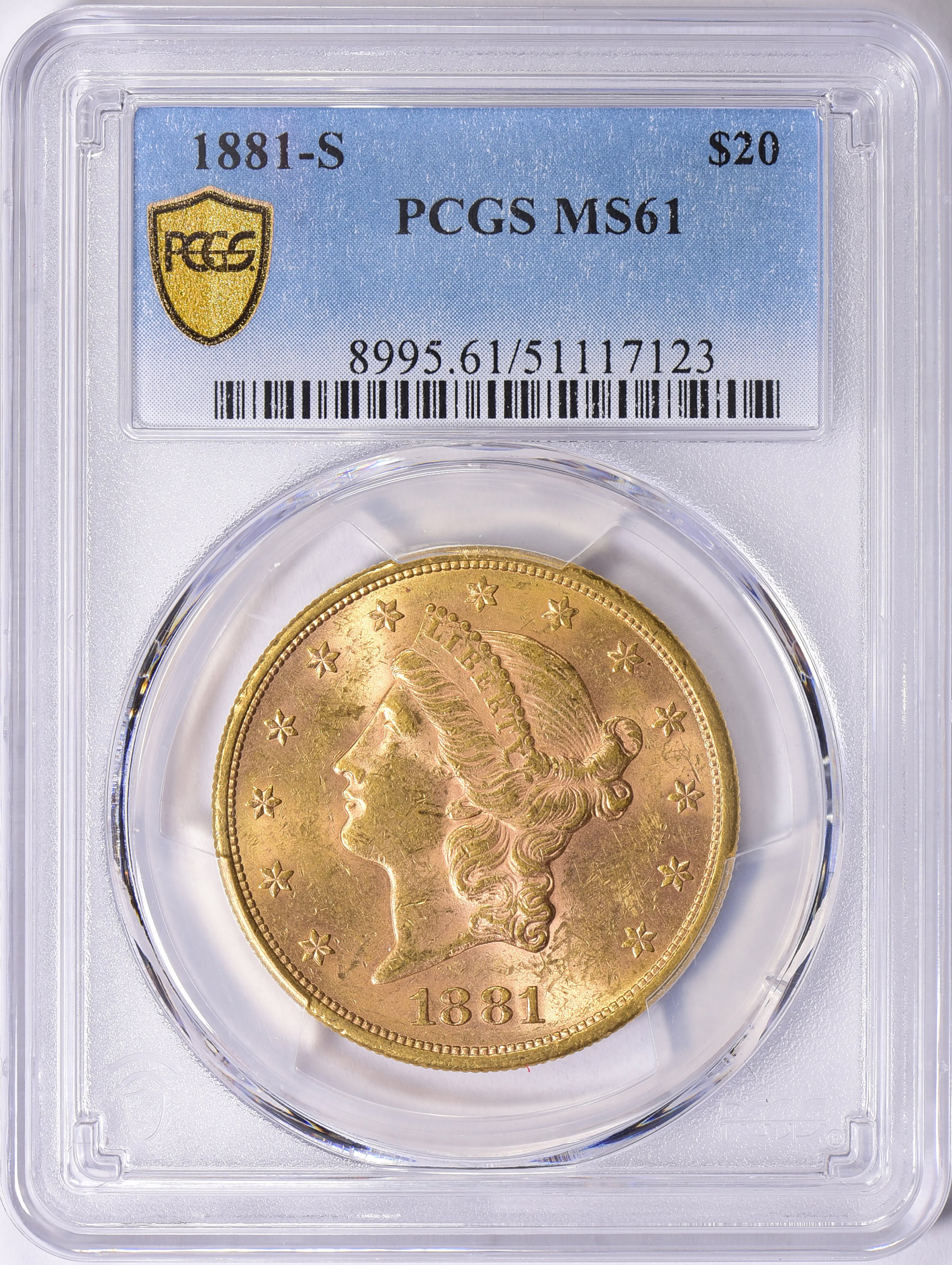 1881-S Liberty Gold Double Eagle PCGS MS-61 (Item 1762068) | GreatCollections Coin Auctions