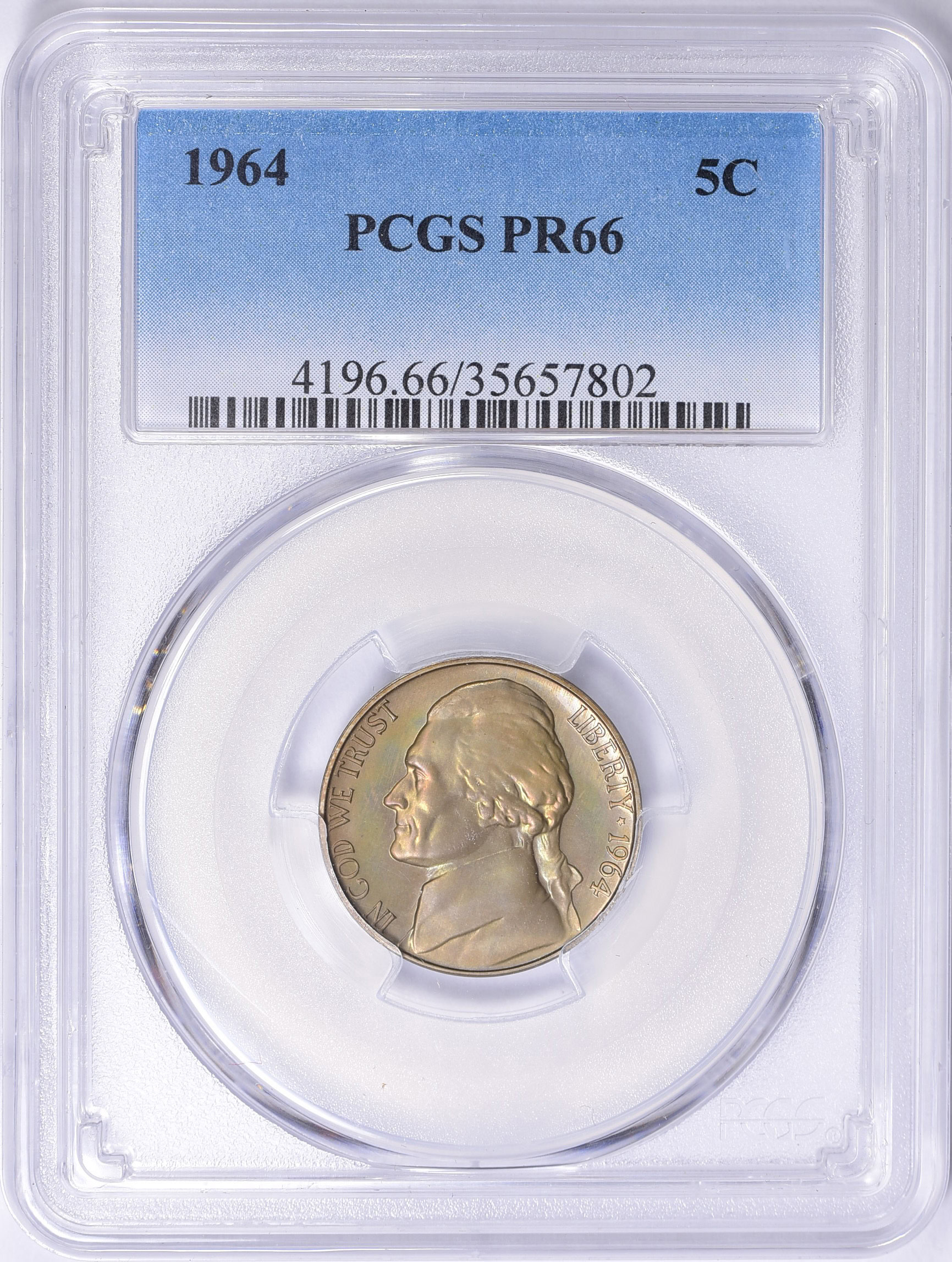 1964 Jefferson Nickel PCGS Proof-66 (Toned) (Item 1762124 ...