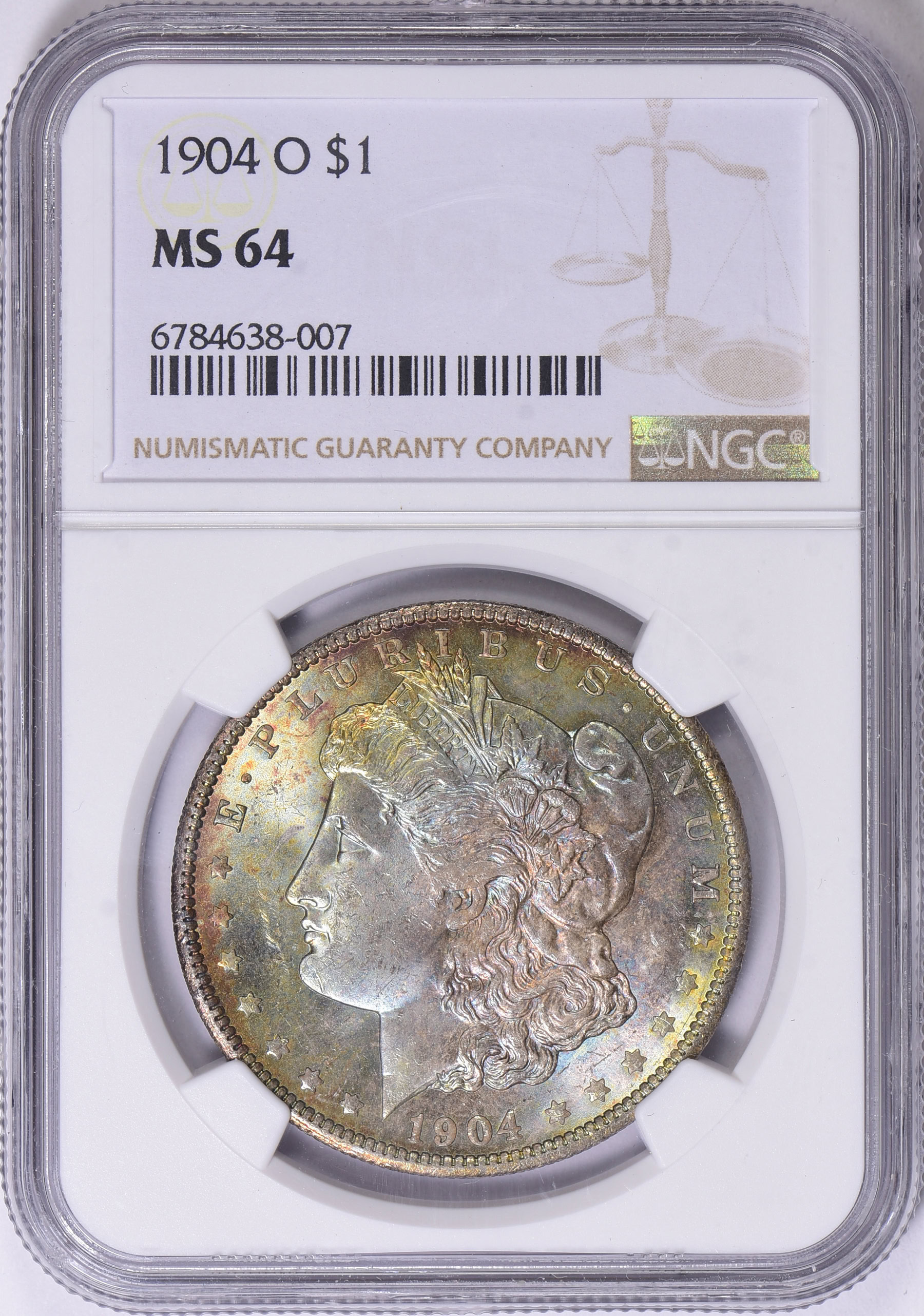 1904-O Morgan Silver Dollar NGC MS-64 (Toned) (Item 1762216) | GreatCollections Coin Auctions