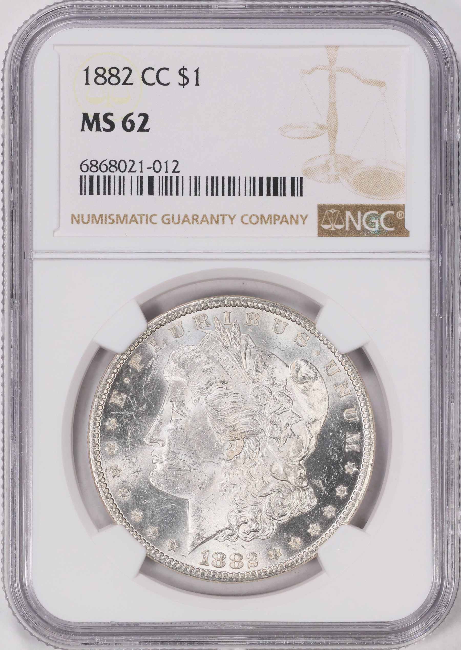 1882-CC Morgan Silver Dollar NGC MS-62 (Item 1762244) | GreatCollections Coin Auctions