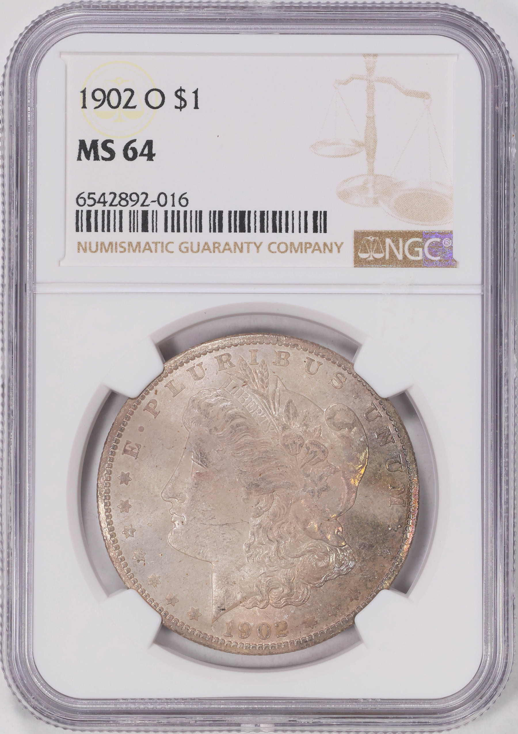 1902-O Morgan Silver Dollar NGC MS-64 (Toned) (Item 1762249) | GreatCollections Coin Auctions