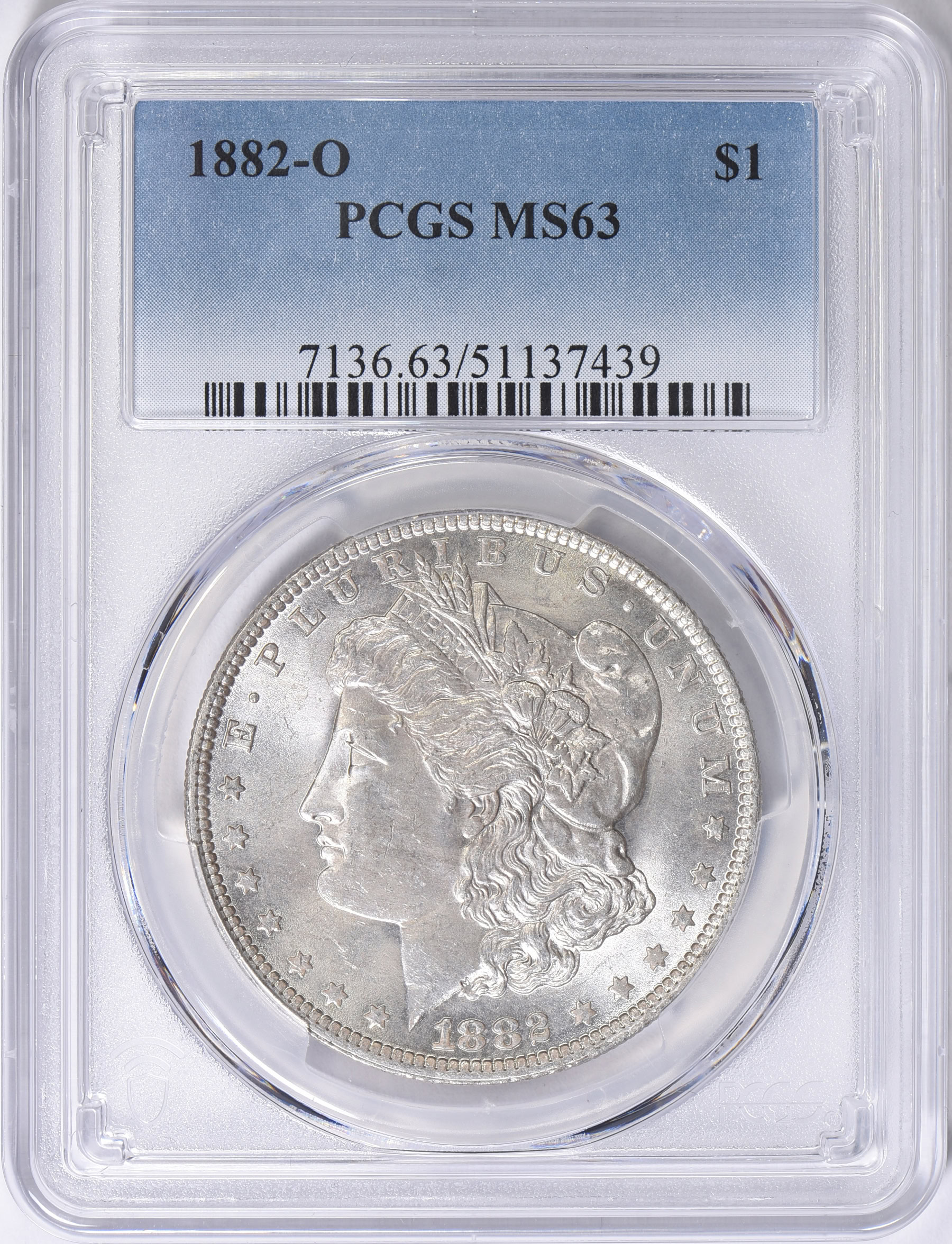 1882-O Morgan Silver Dollar PCGS MS-63 (Item 1762287) | GreatCollections Coin Auctions