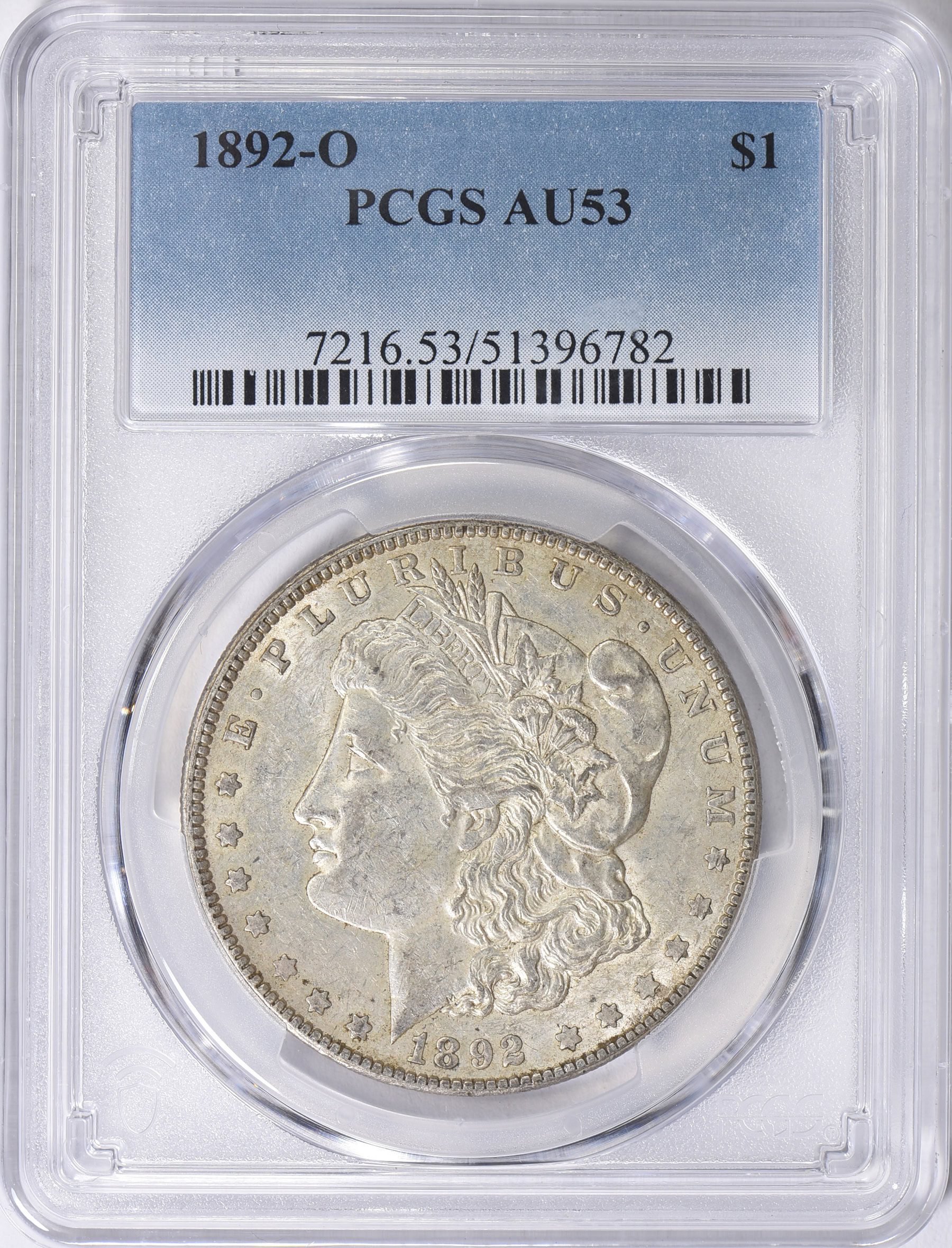 1892-O Morgan Silver Dollar PCGS AU-53 (Item 1762295) | GreatCollections Coin Auctions