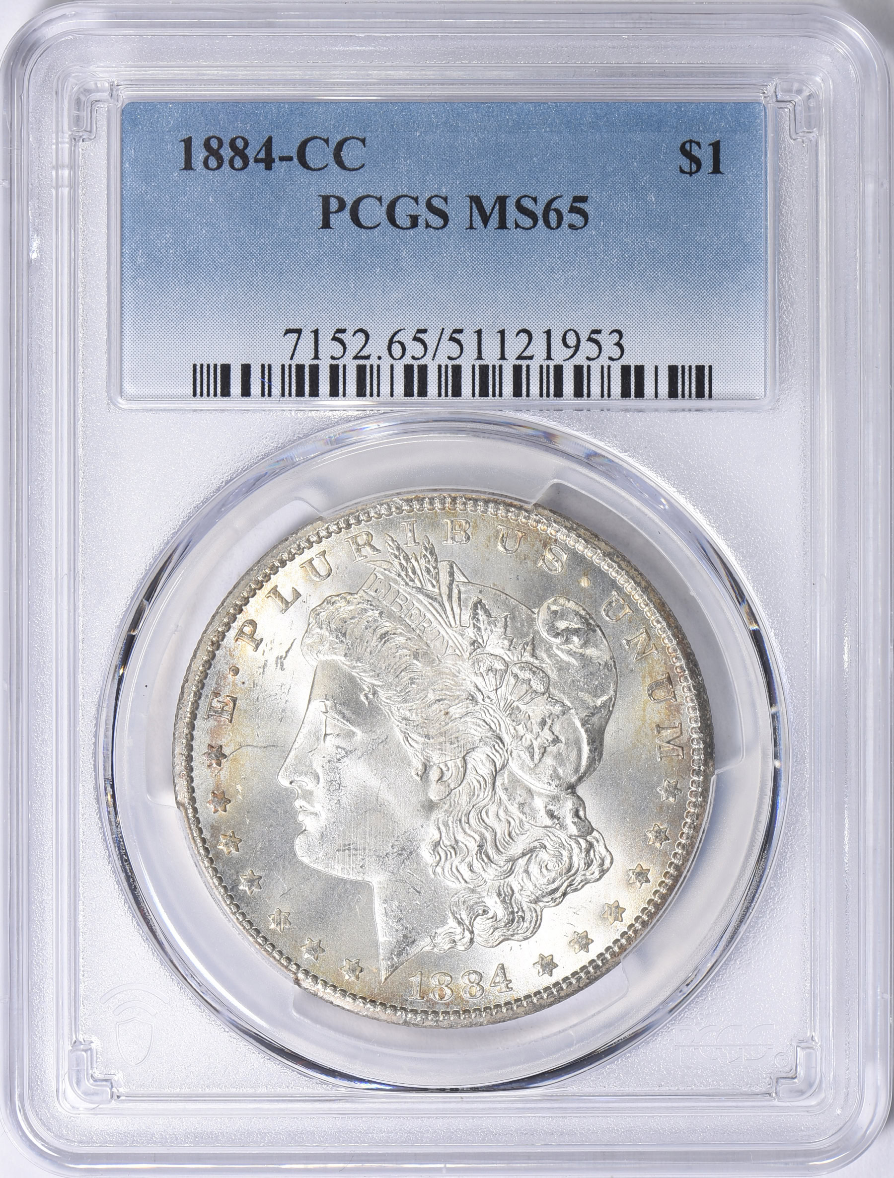 1884-CC Morgan Silver Dollar PCGS MS-65 (Item 1762321) | GreatCollections Coin Auctions