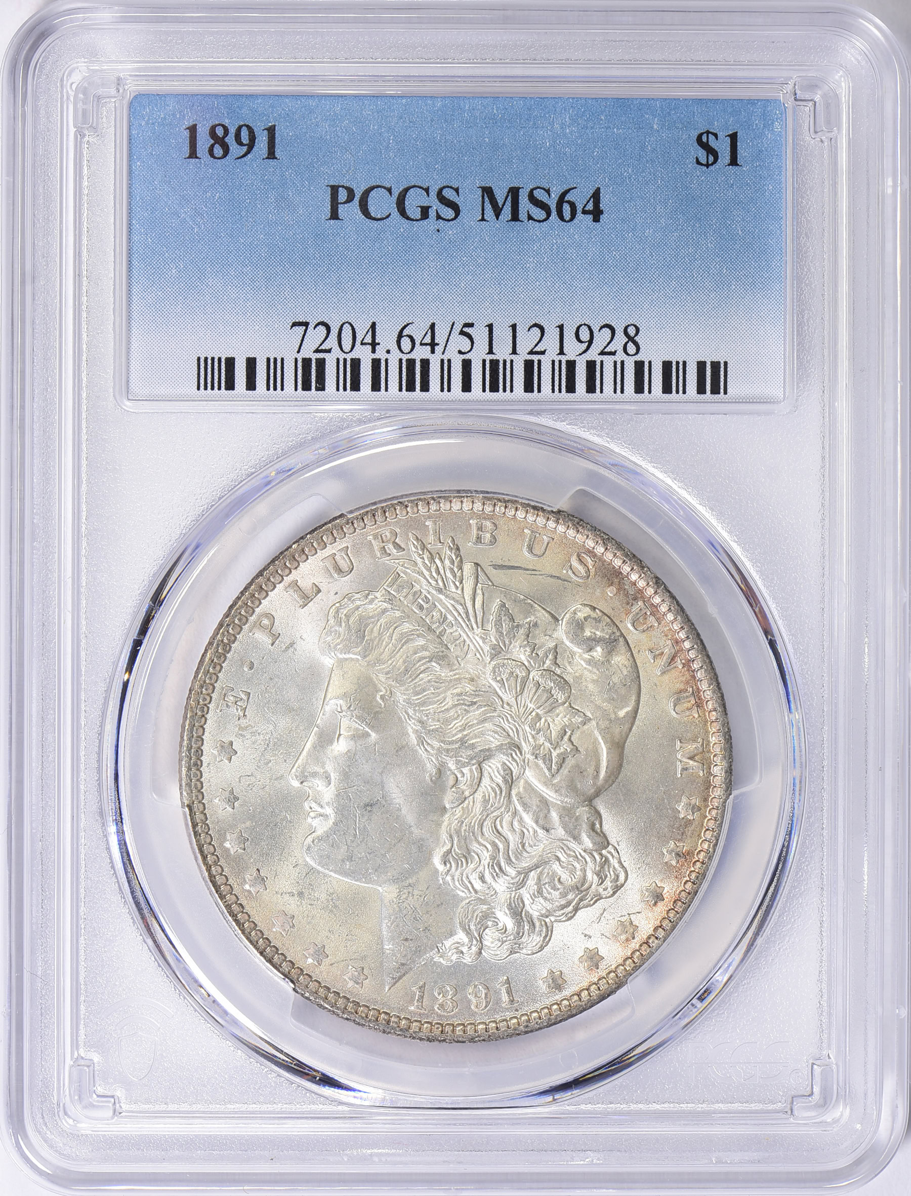 1891 Morgan Silver Dollar PCGS MS-64 (Item 1762324) | GreatCollections Coin Auctions