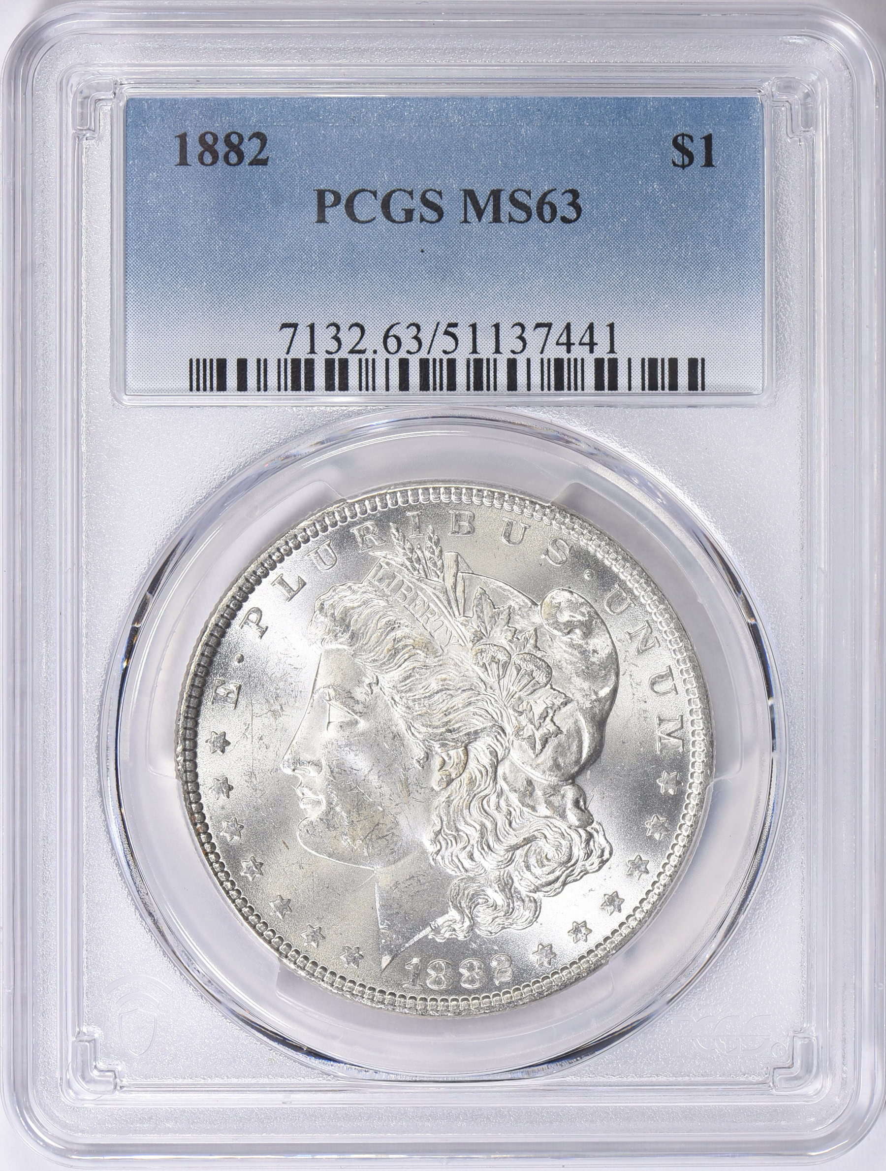 1882 Morgan Silver Dollar PCGS MS-63 (Item 1762366) | GreatCollections ...