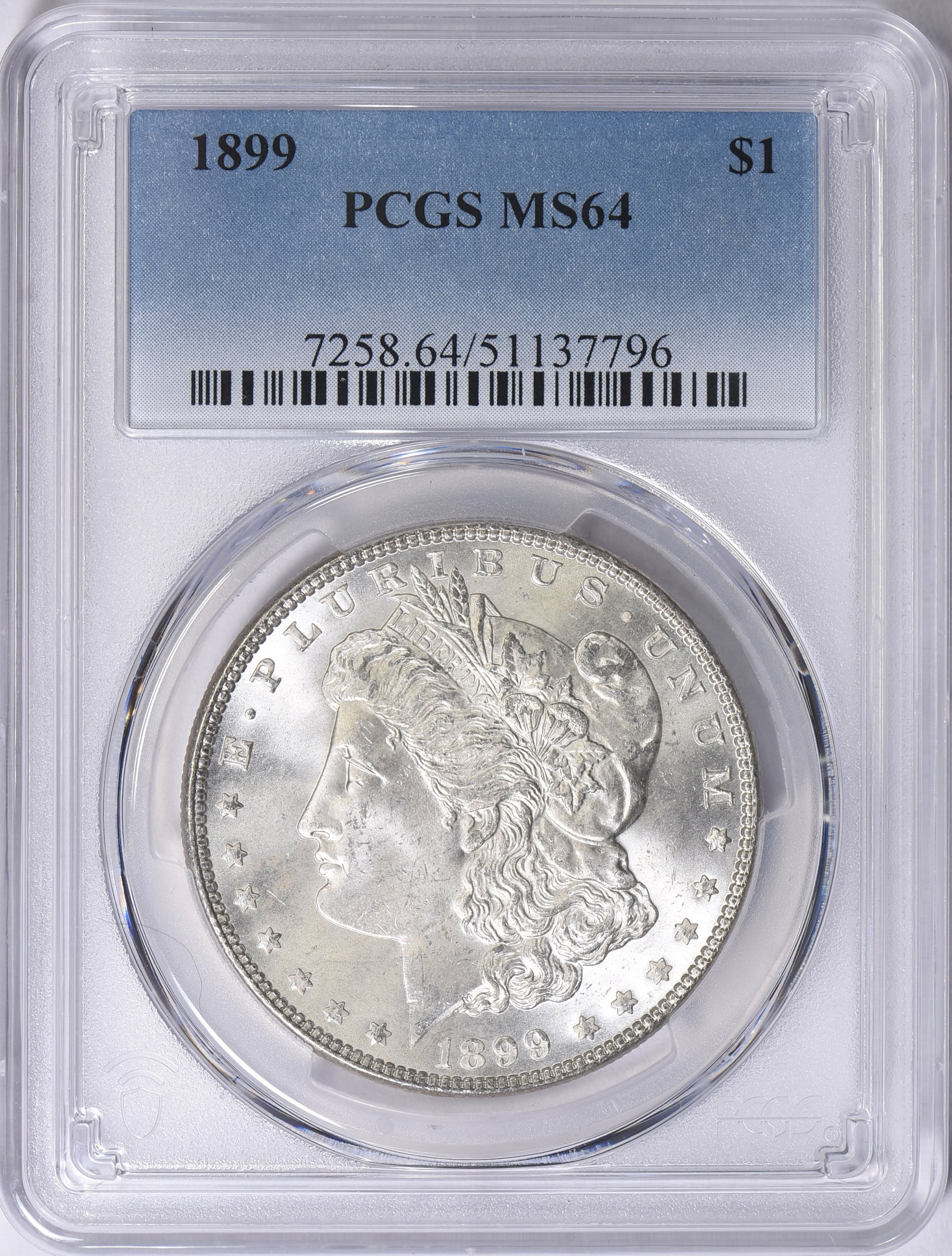 1899 Morgan Silver Dollar PCGS MS-64 (Item 1762409) | GreatCollections Coin Auctions