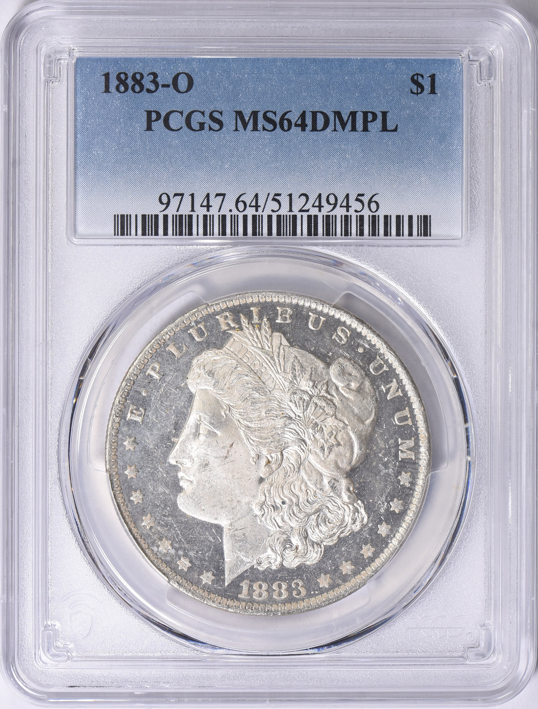 1883-O Morgan Silver Dollar PCGS MS-64 DMPL (Item 1762437) | GreatCollections Coin Auctions