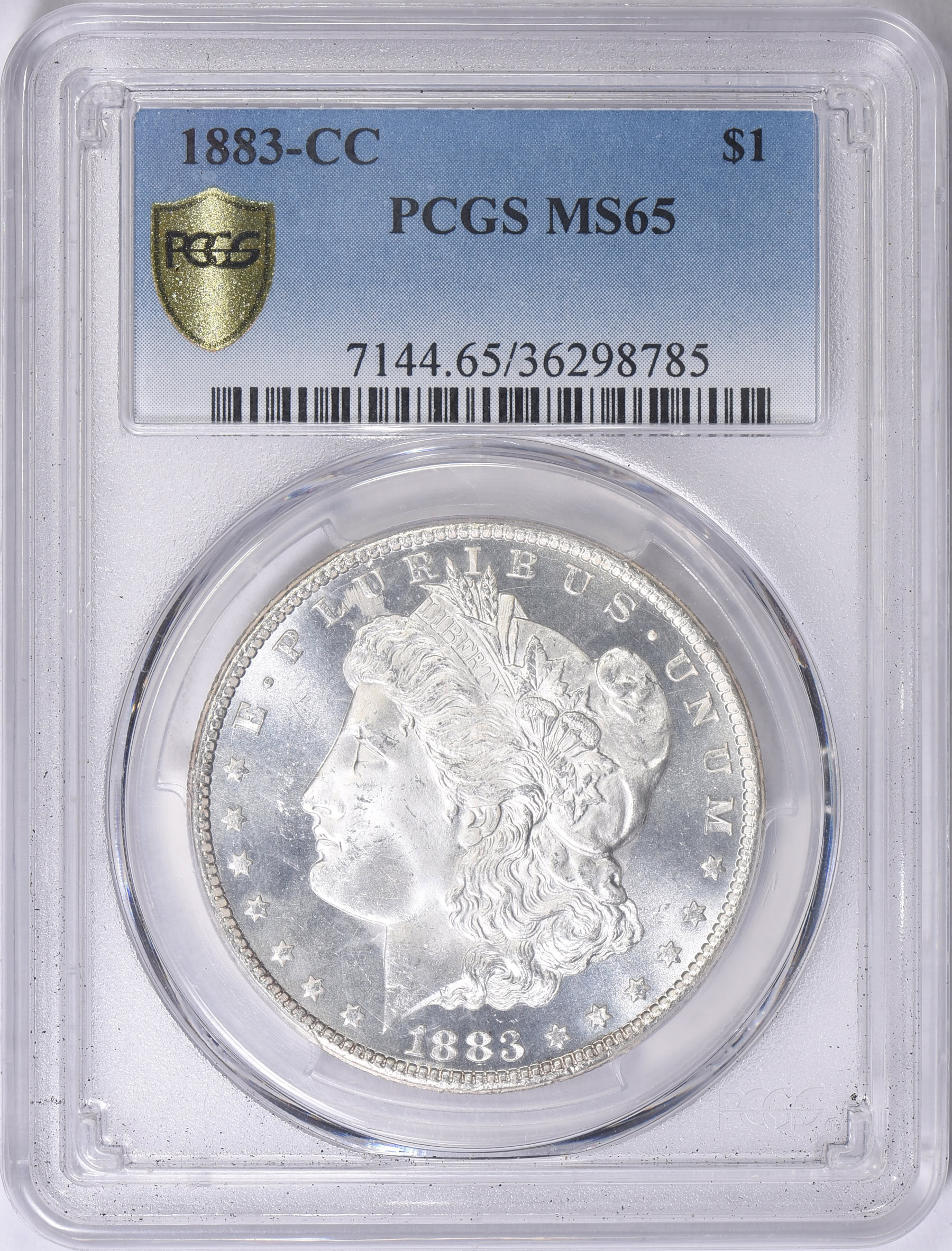 1883-CC Morgan Silver Dollar PCGS MS-65 (Item 1762484) | GreatCollections Coin Auctions