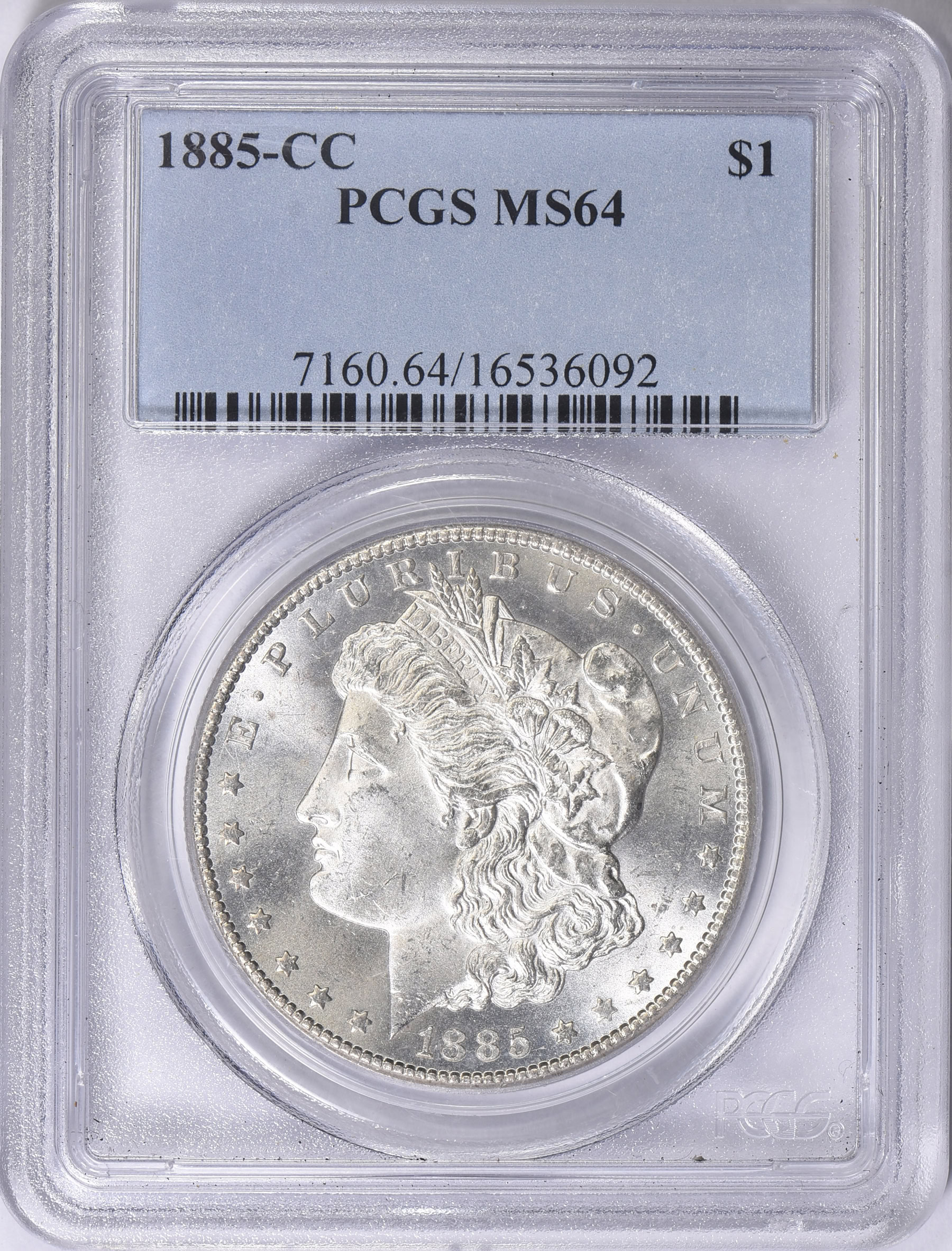 1885-CC Morgan Silver Dollar PCGS MS-64 (Item 1762491) | GreatCollections Coin Auctions