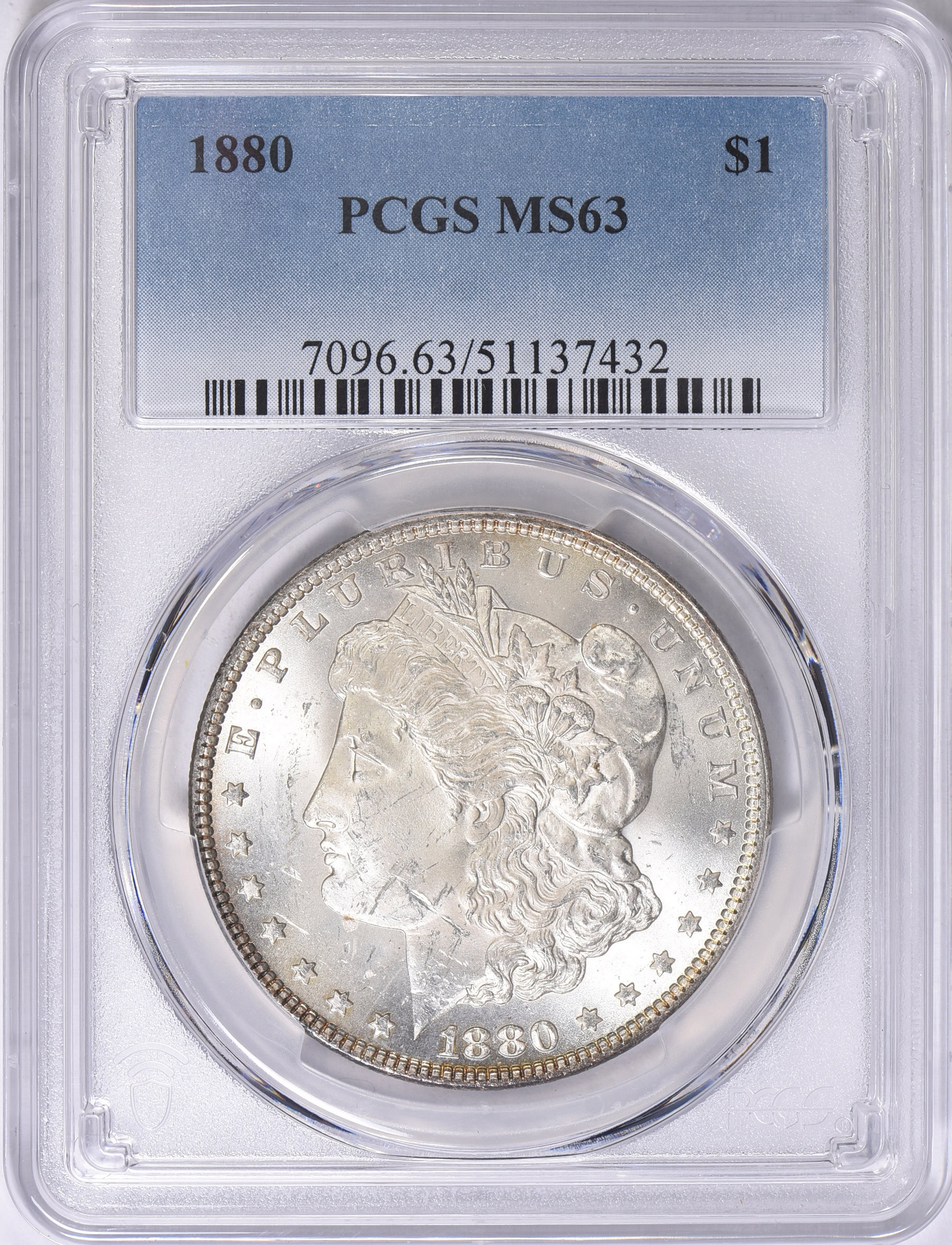 1880 Morgan Silver Dollar PCGS MS-63 (Item 1762515) | GreatCollections Coin Auctions