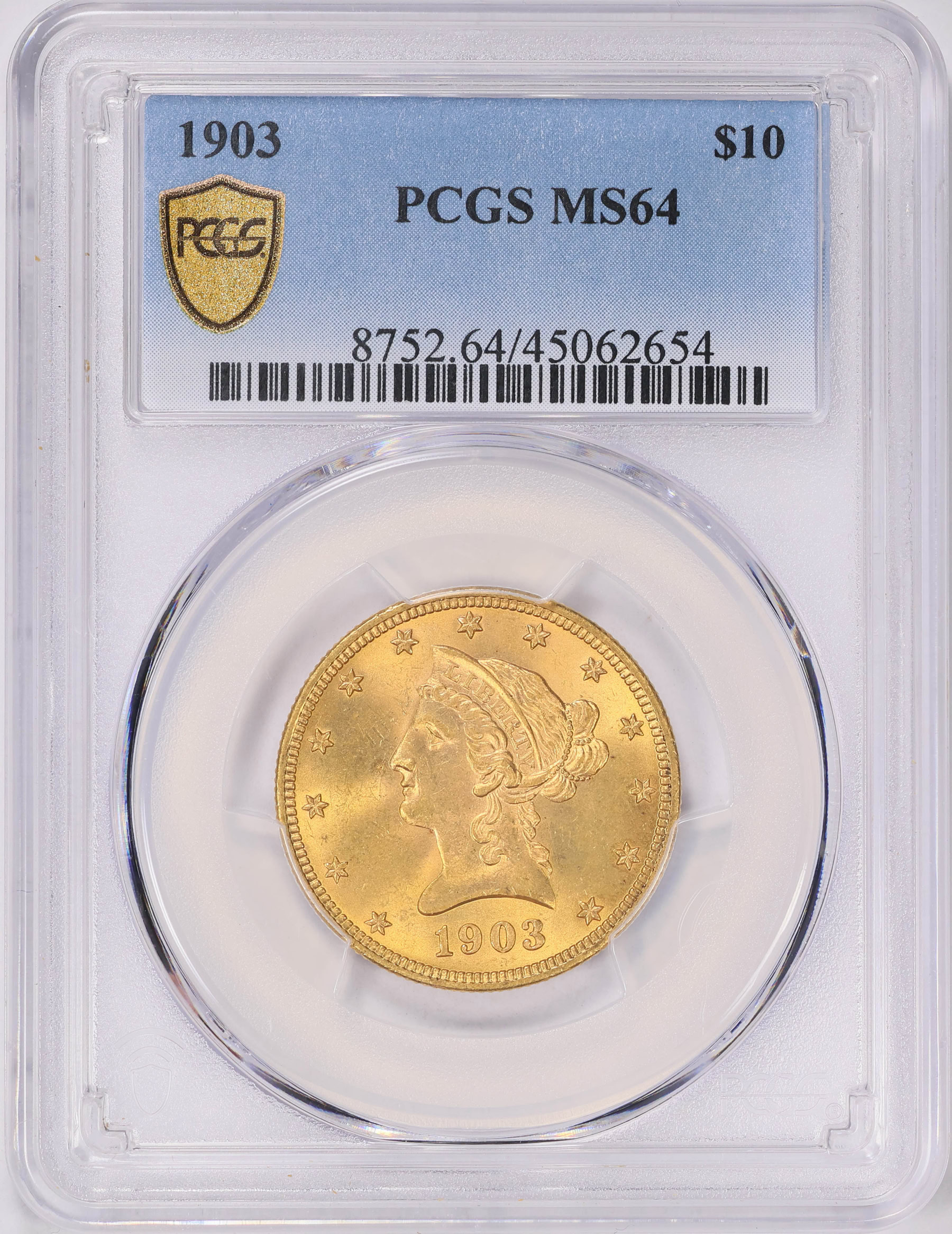 1903 Liberty Gold Eagle PCGS MS-64 (Item 1762542) | GreatCollections ...