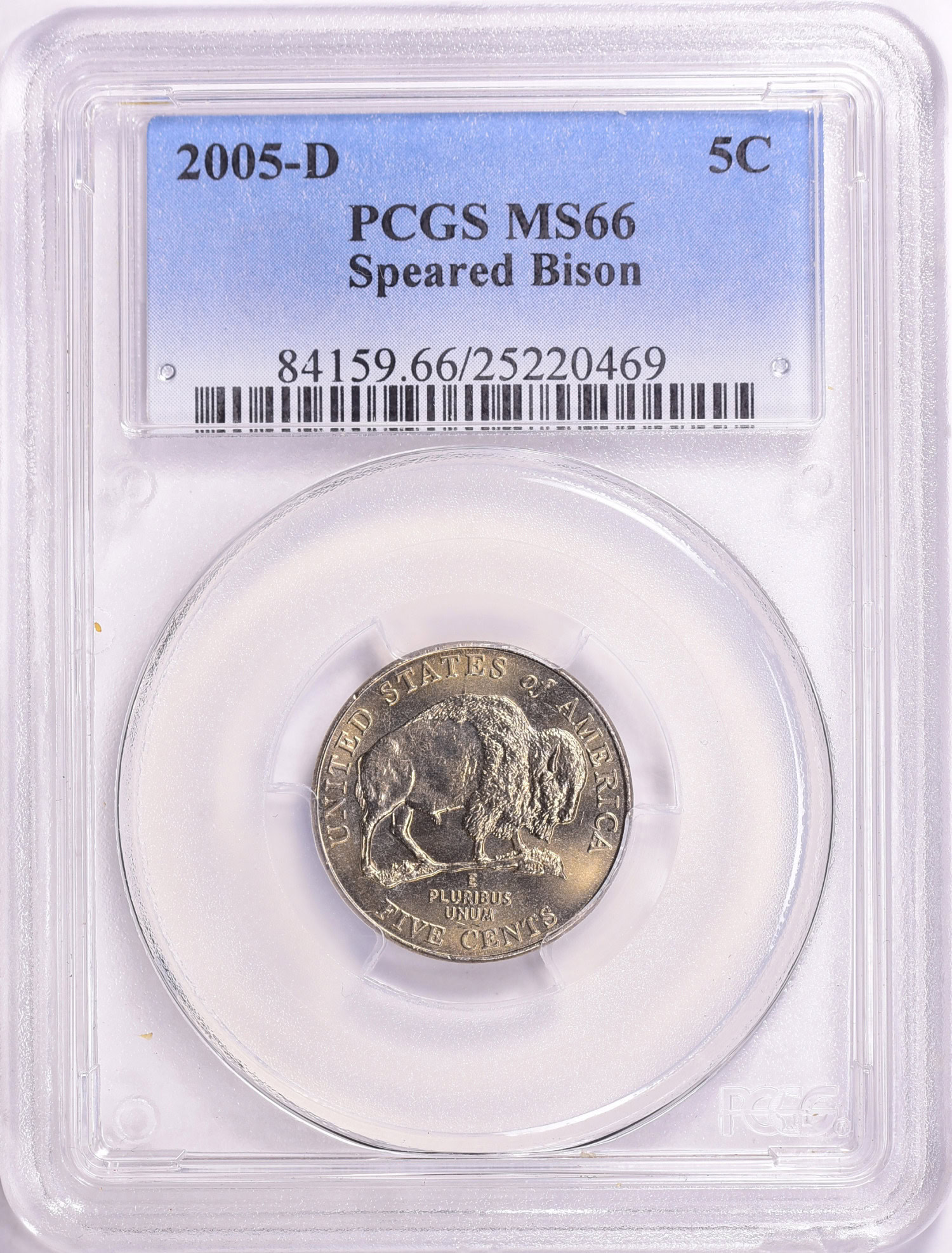2005-D Jefferson Nickel Speared Bison PCGS MS-66 (Item 1762558 ...
