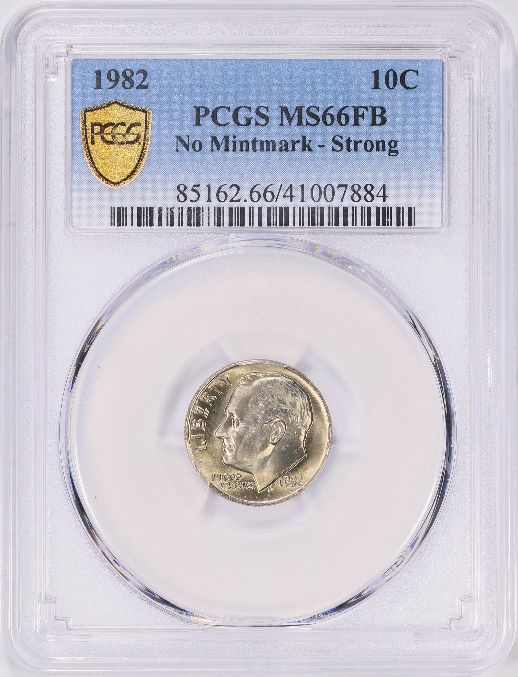 1982 Roosevelt Dime No Mintmark, Strong PCGS MS-66 FB (Item 1762565 ...