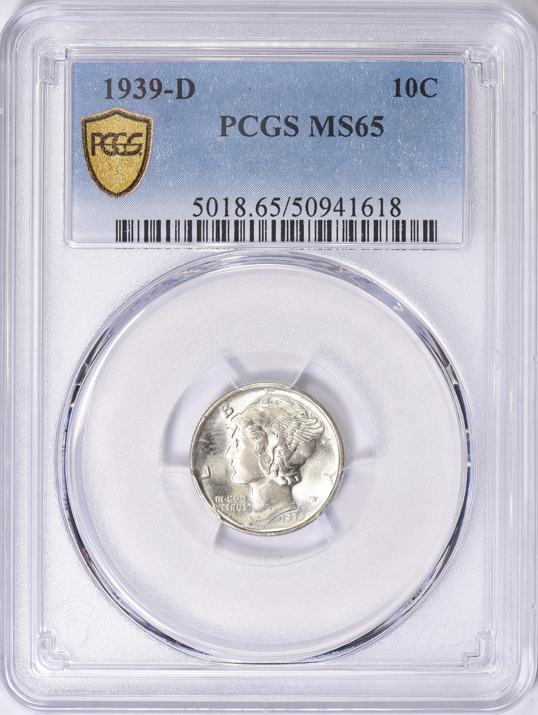 1939-D Mercury Dime PCGS MS-65 (Item 1762579) | GreatCollections Coin Auctions