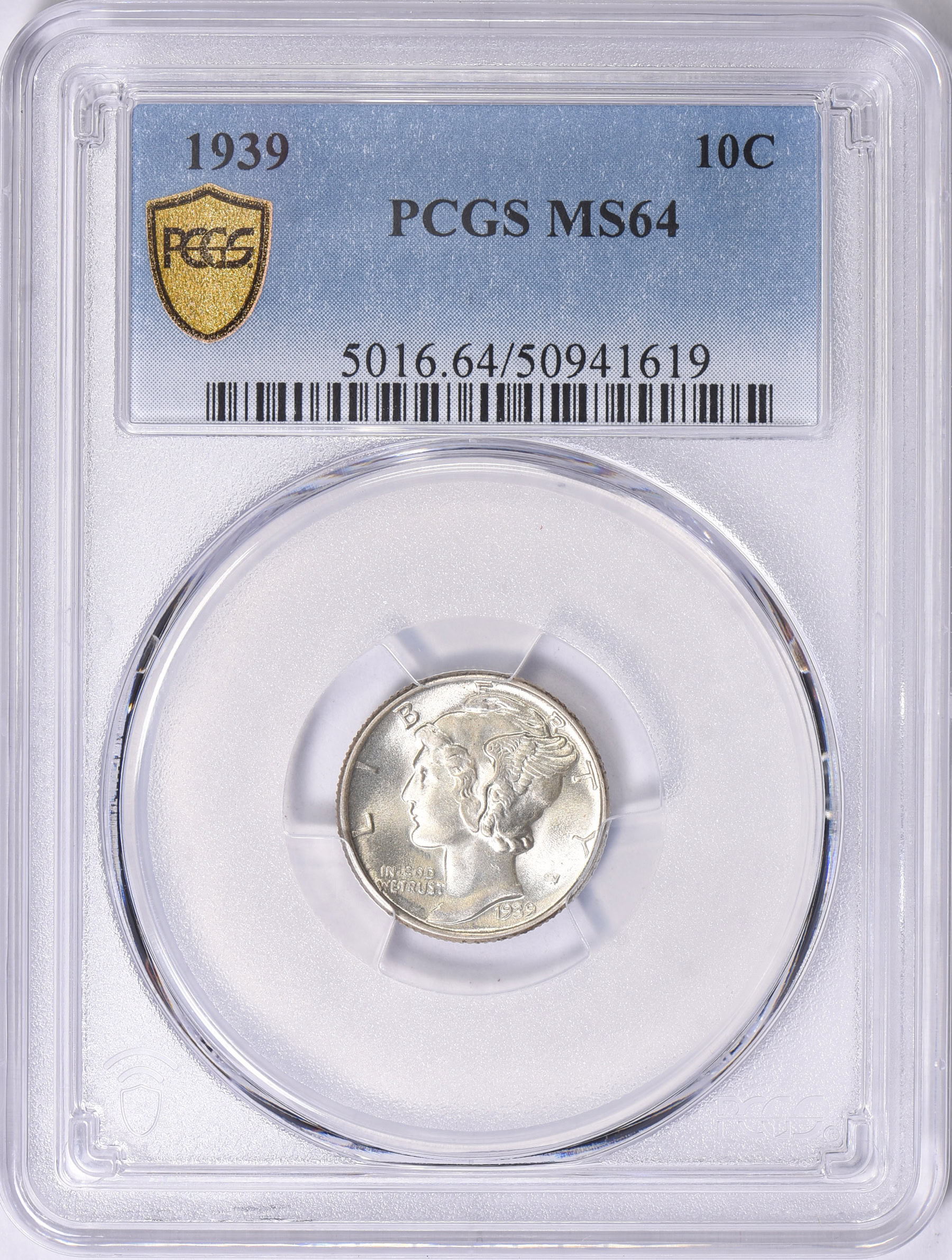 1939 Mercury Dime PCGS MS-64 (Item 1762580) | GreatCollections Coin Auctions