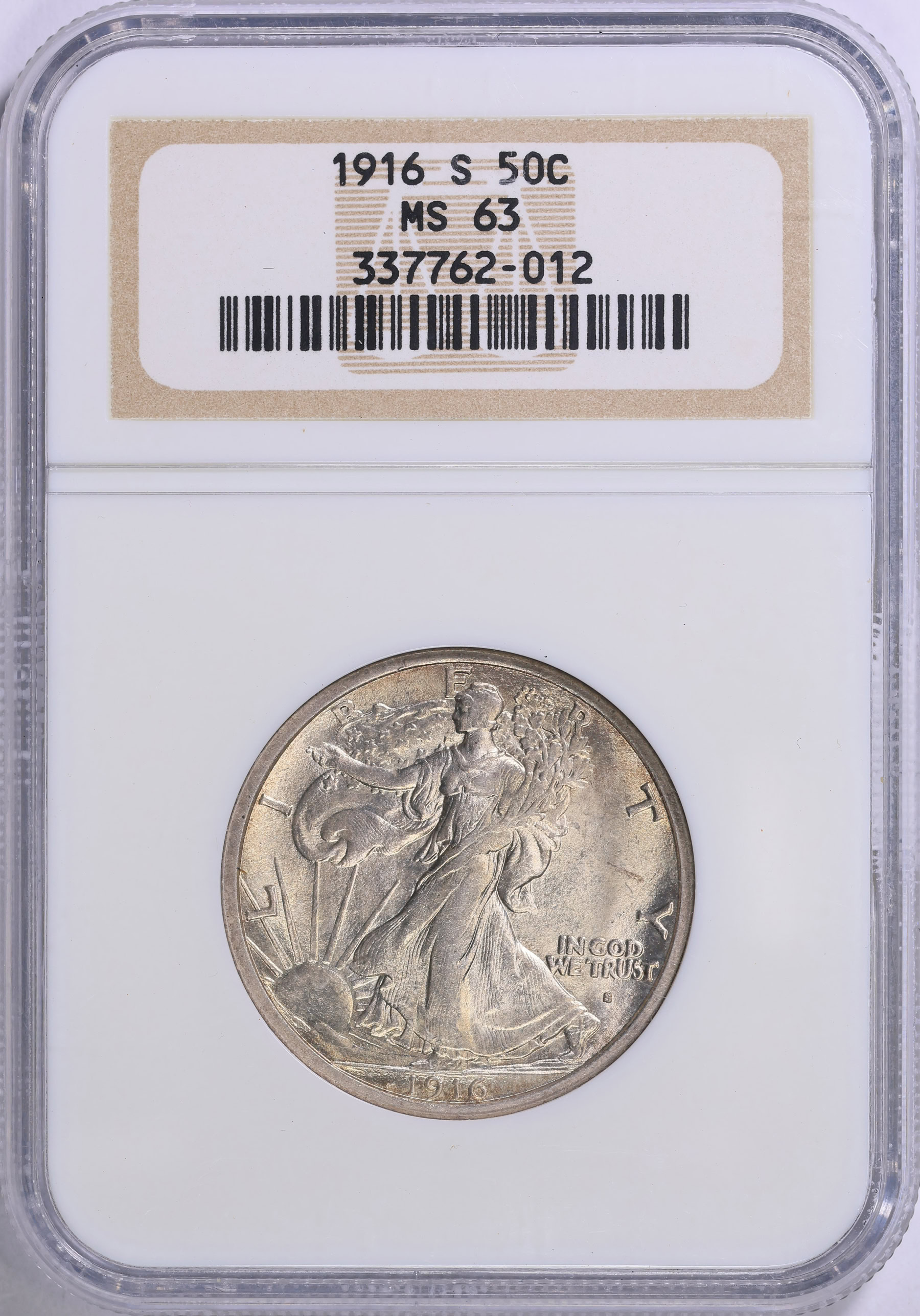 1916-S Walking Liberty Half Dollar NGC MS-63 (Item 1762881) | GreatCollections Coin Auctions