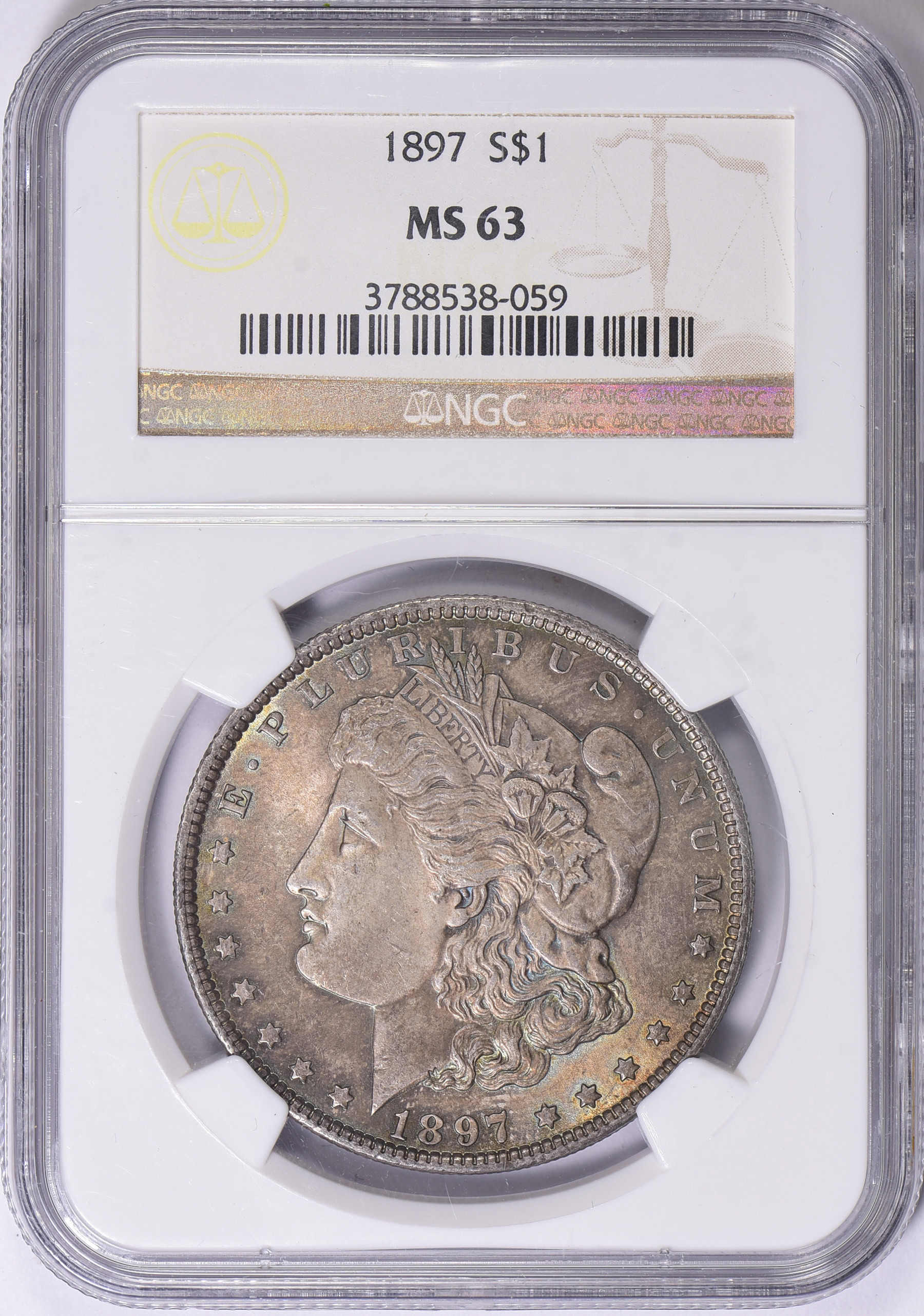 1897 Morgan Silver Dollar NGC MS-63 (Toned) (Item 1763016) | GreatCollections Coin Auctions