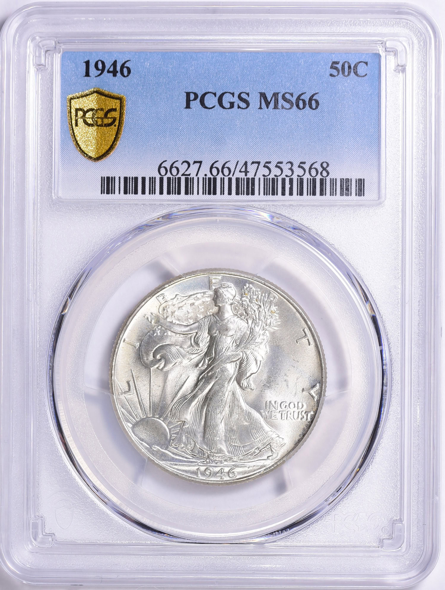 1946 Walking Liberty Half Dollar PCGS MS-66 (Item 1763231) | GreatCollections Coin Auctions