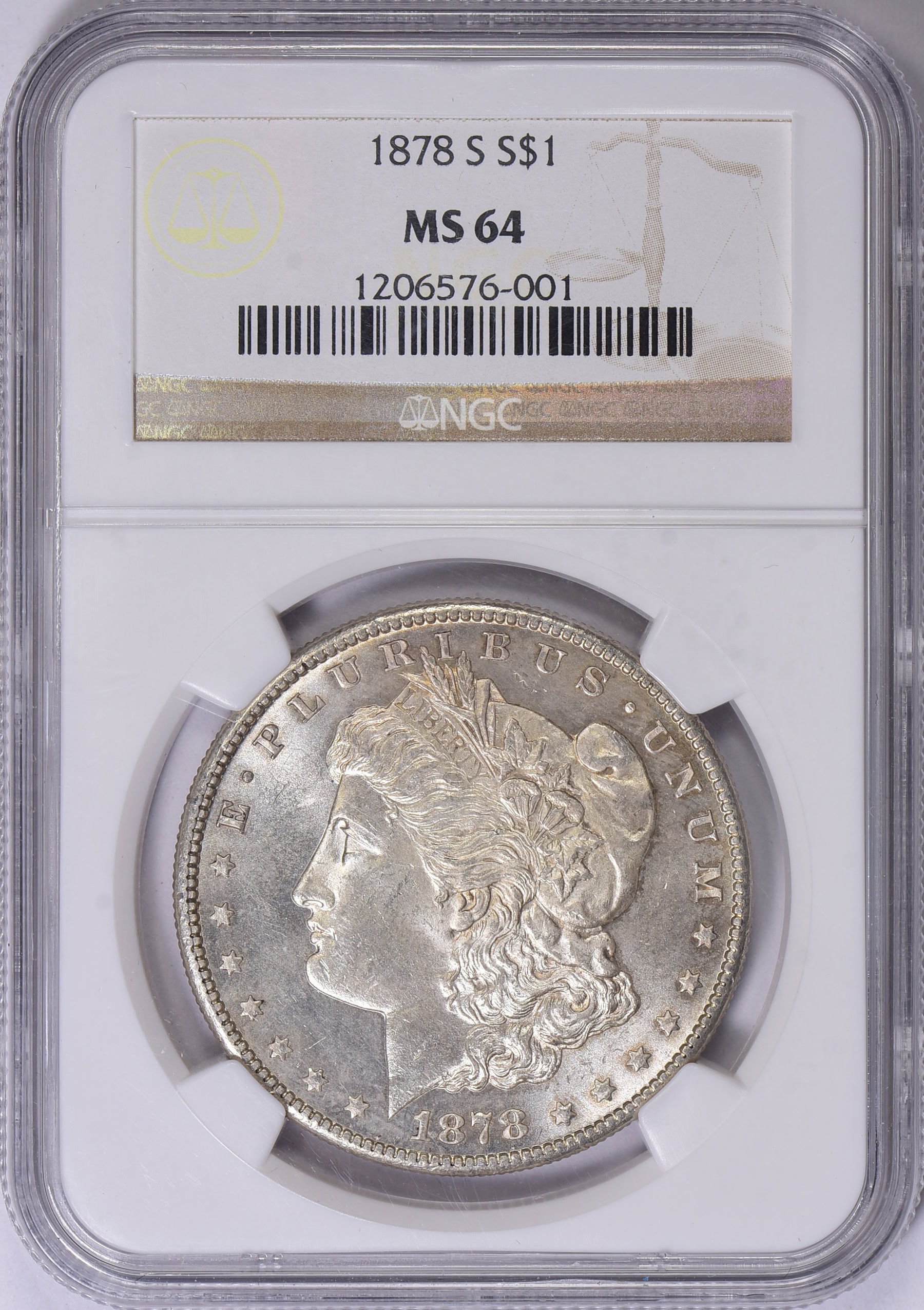 1878-S Morgan Silver Dollar NGC MS-64 (Item 1763293) | GreatCollections ...