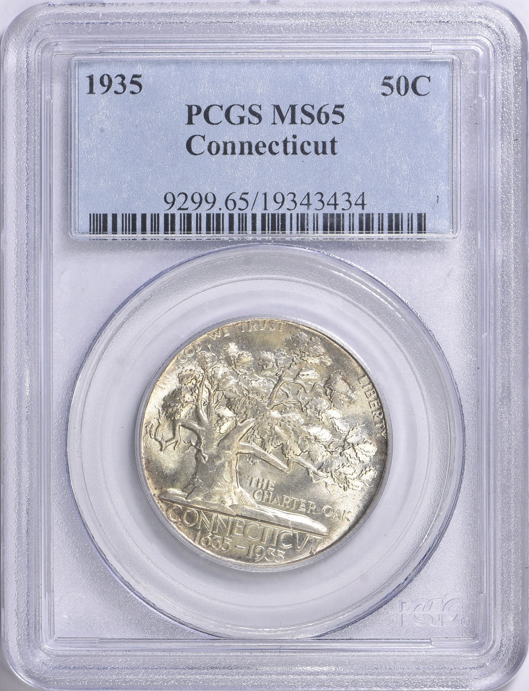 1935 Connecticut Tercentenary Half Dollar PCGS MS-65 (Item 1763773) | GreatCollections Coin Auctions