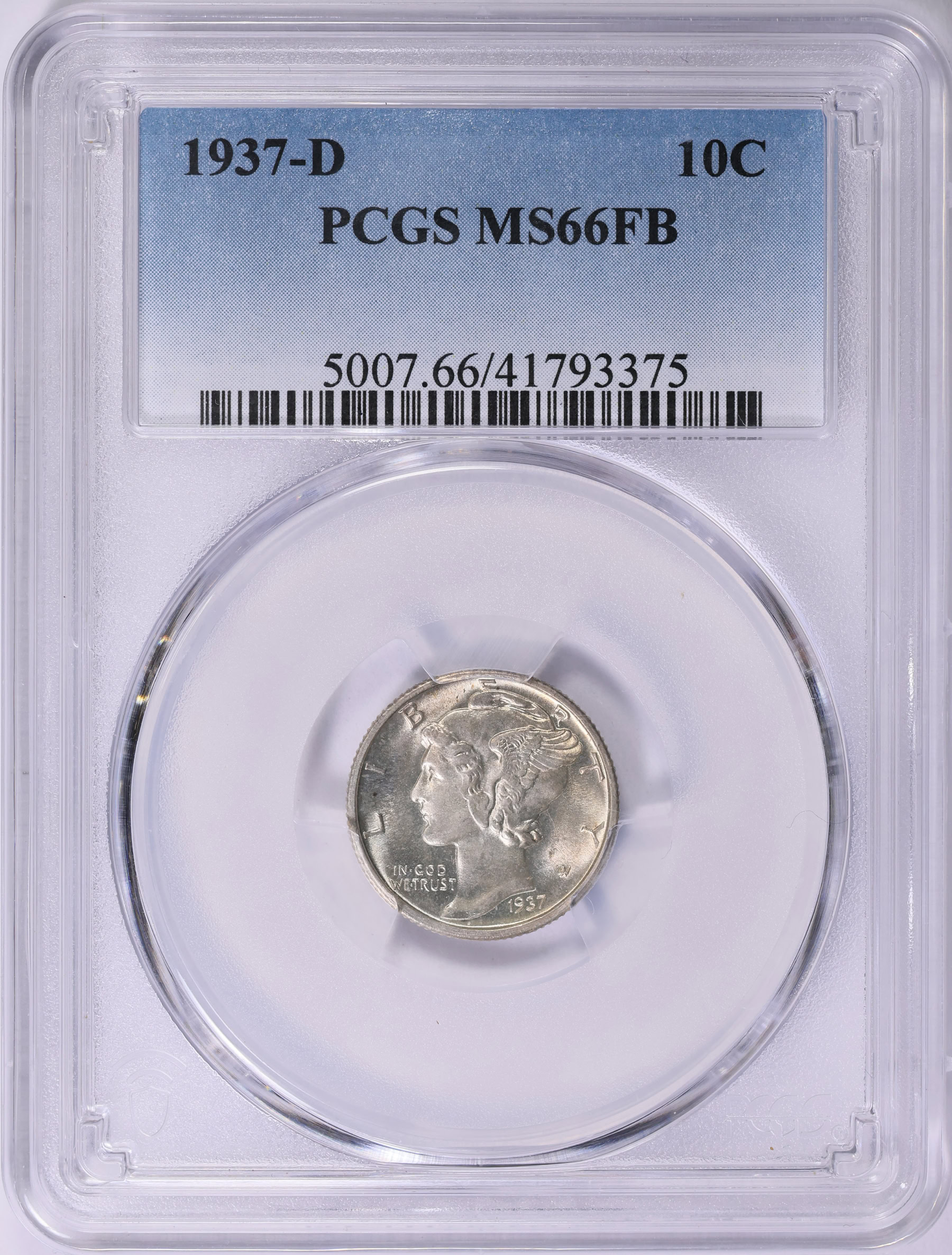 1937-D Mercury Dime PCGS MS-66 FB (Item 1763802) | GreatCollections Coin Auctions