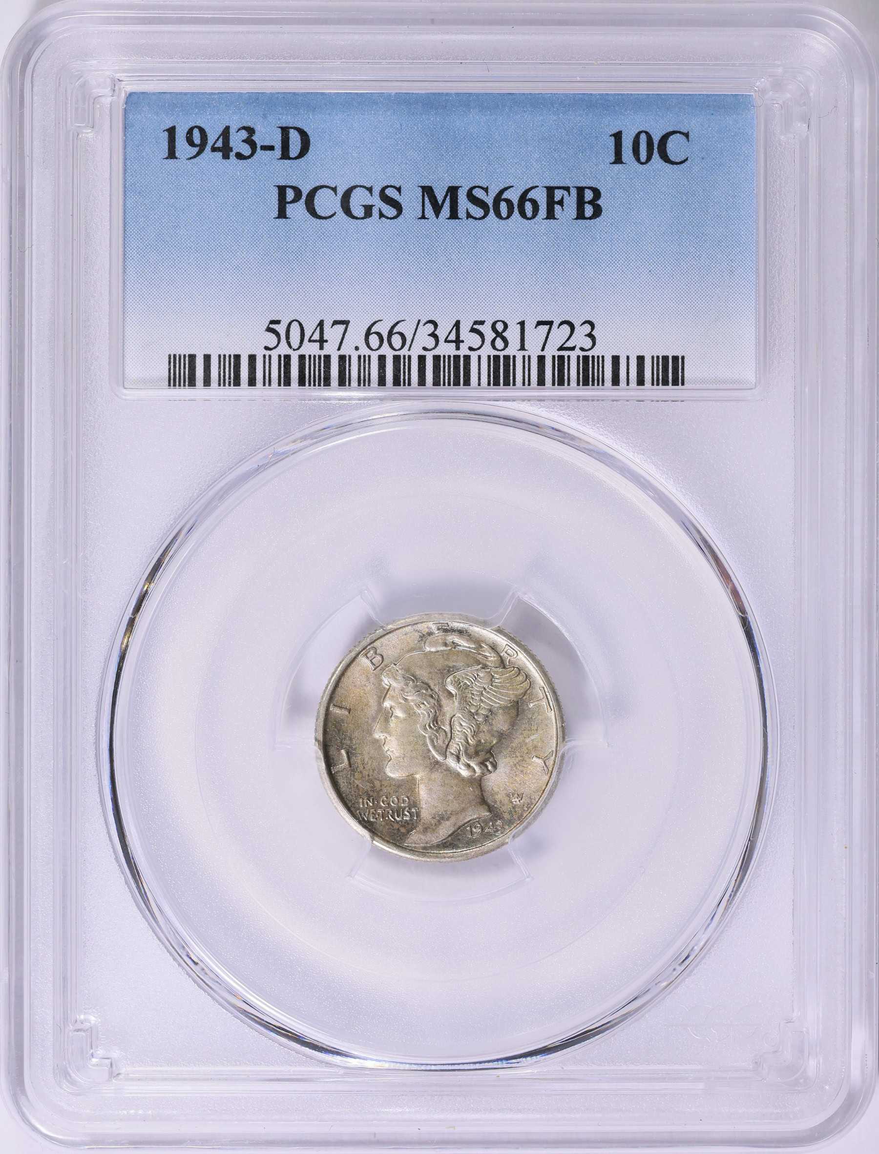 1943-D Mercury Dime PCGS MS-66 FB (Item 1763839) | GreatCollections Coin Auctions
