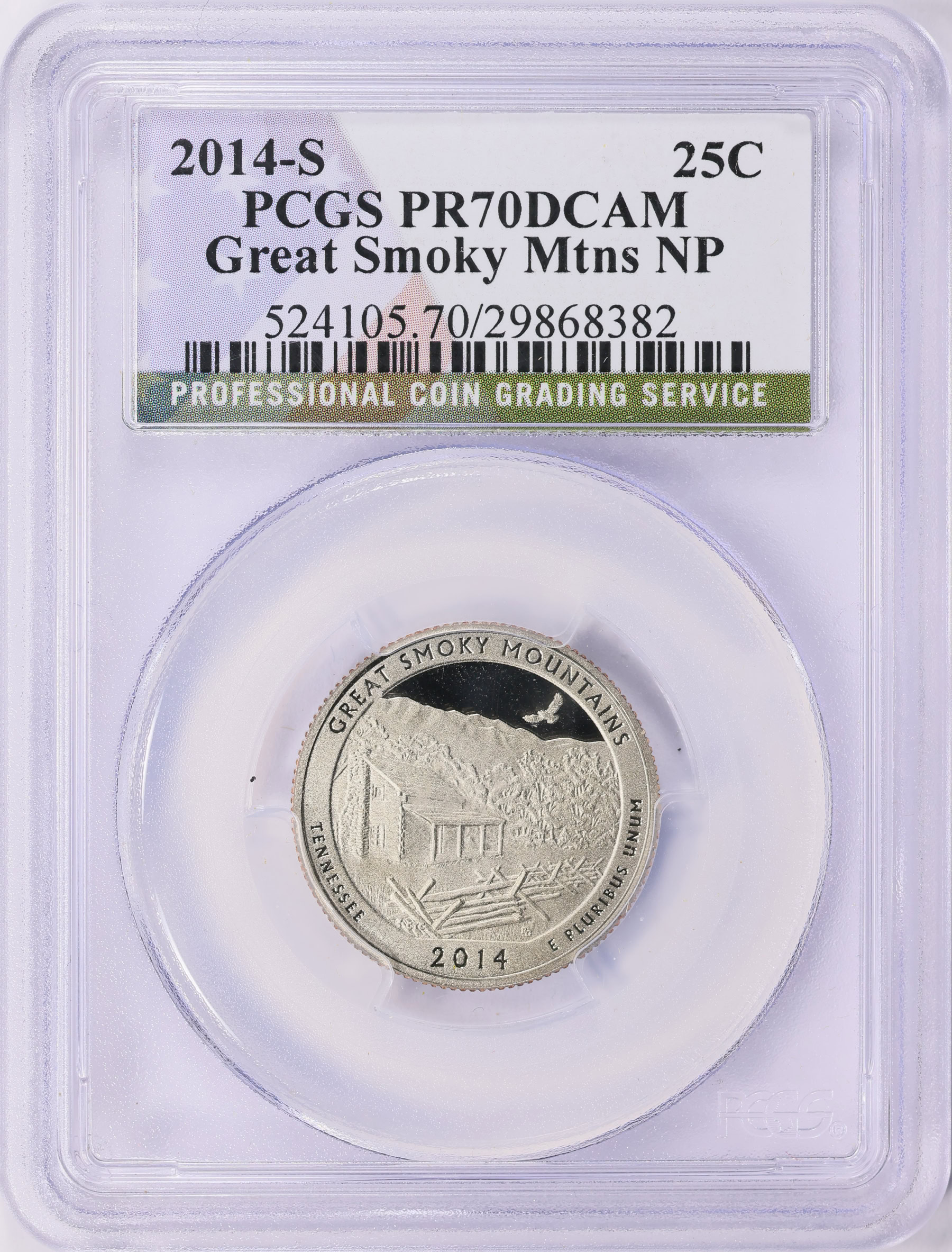 2014-S America the Beautiful Quarter Great Smoky Mountains PCGS Proof ...