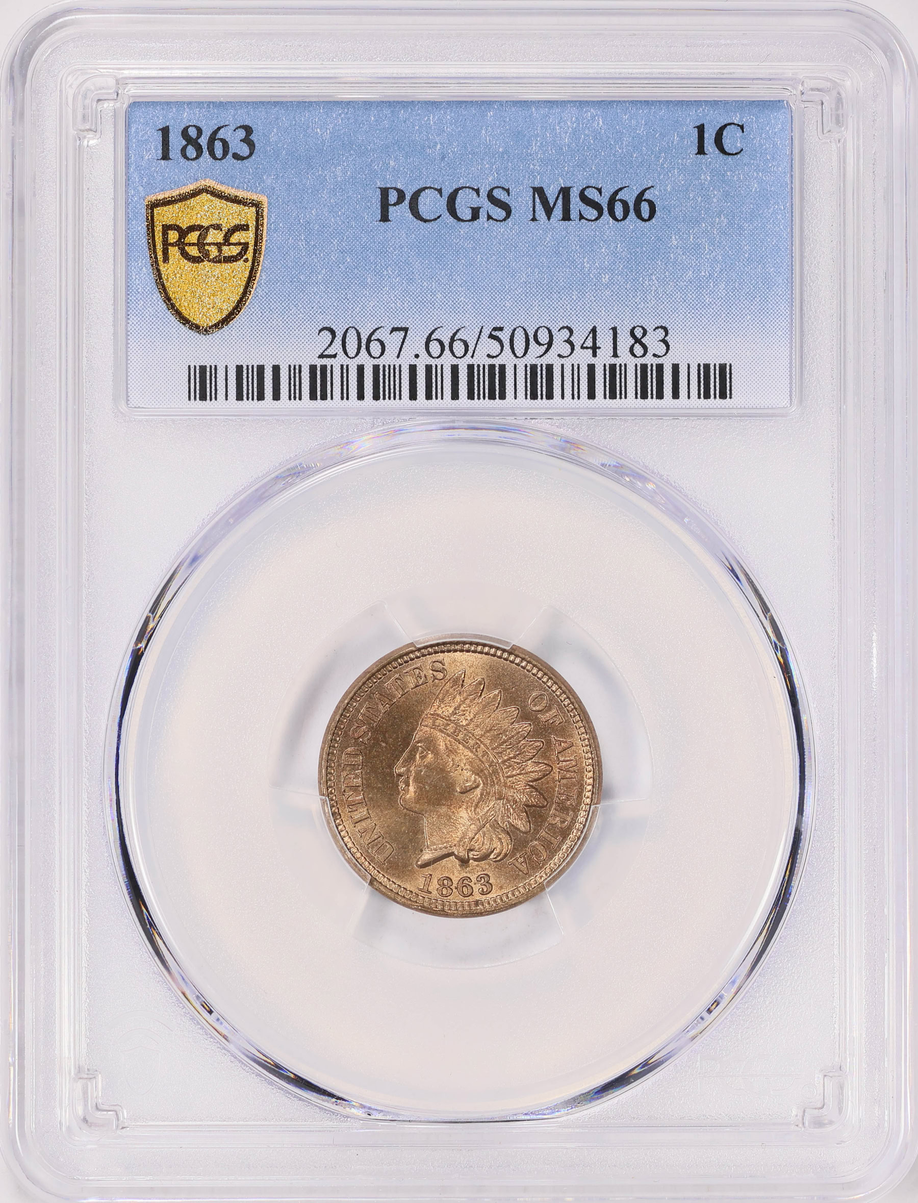 1863 Indian Cent PCGS MS-66 (Item 1764038) | GreatCollections Coin Auctions
