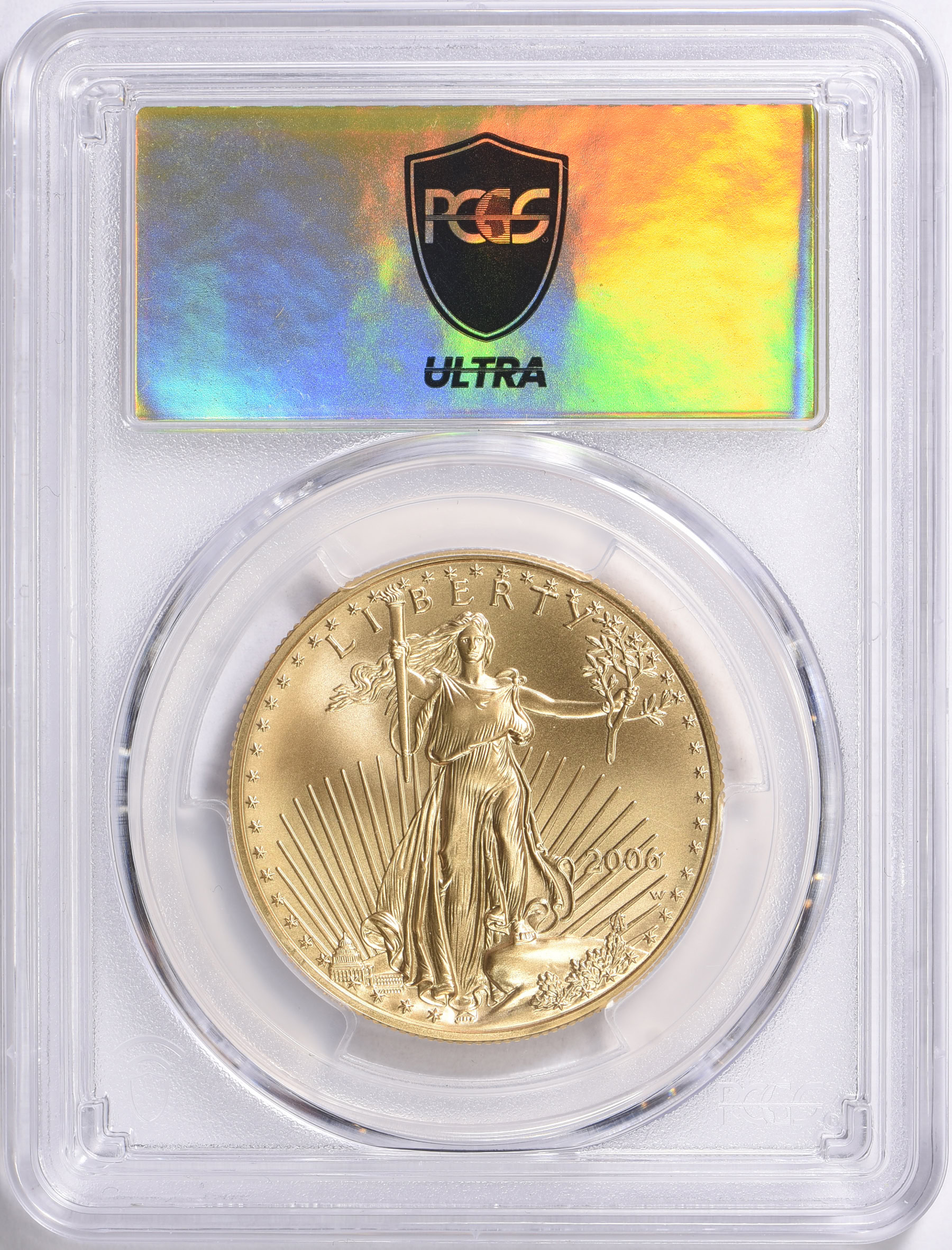 2006-W $50 One-Ounce Gold American Eagle Burnished 20th Anniversary ...