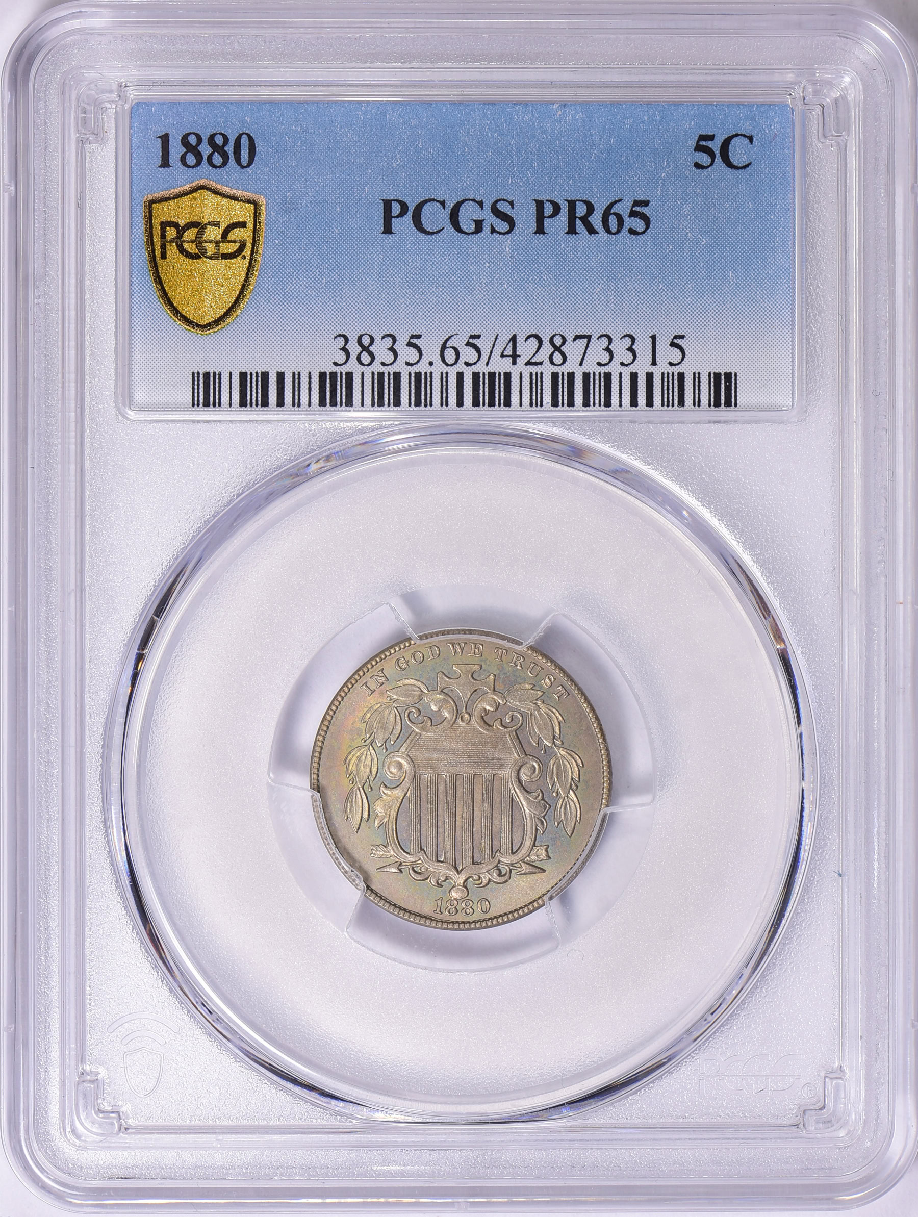 1880 Shield Nickel PCGS Proof-65 (Item 1764191) | GreatCollections Coin ...