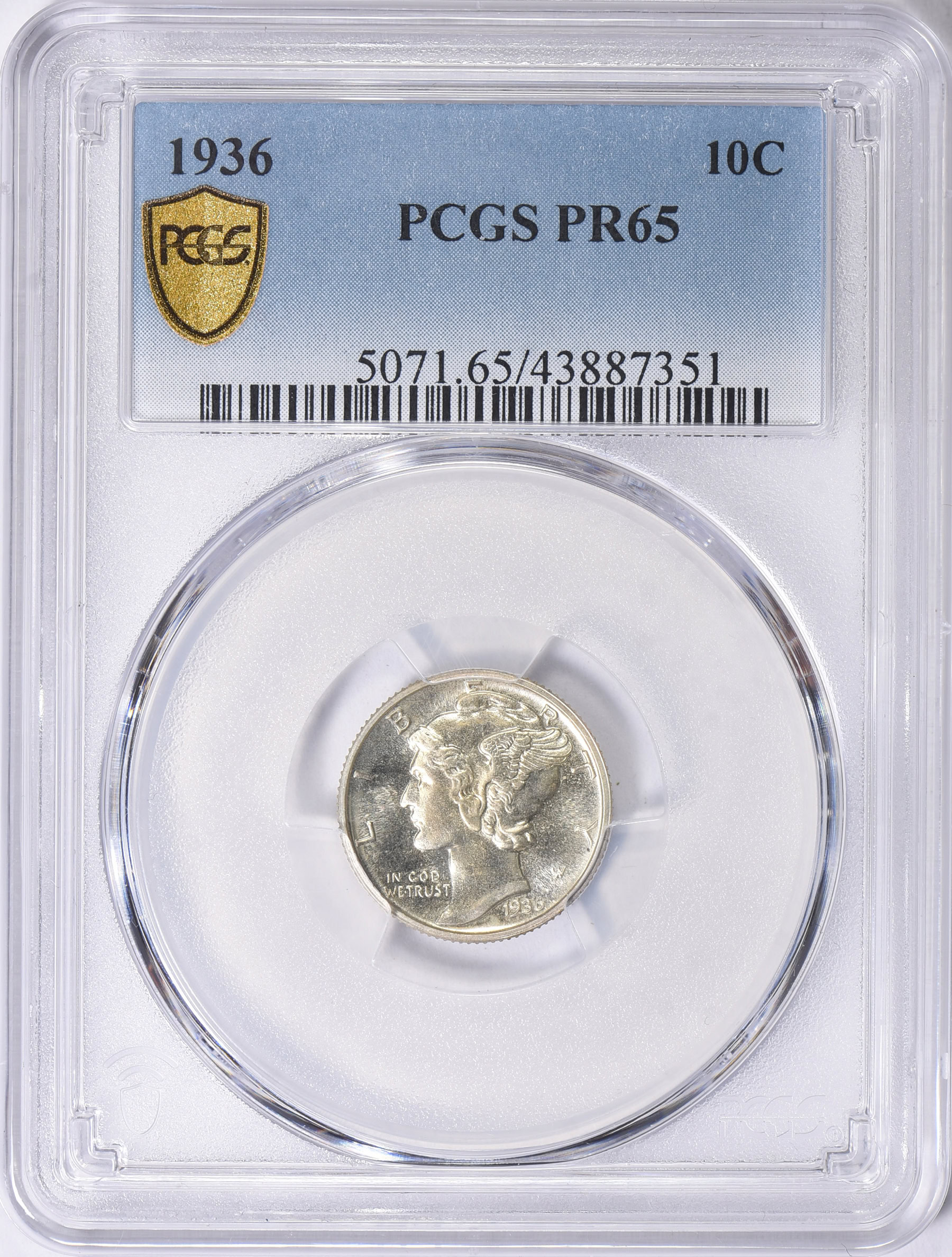 1936 Mercury Dime PCGS Proof-65 (Item 1764199) | GreatCollections Coin Auctions