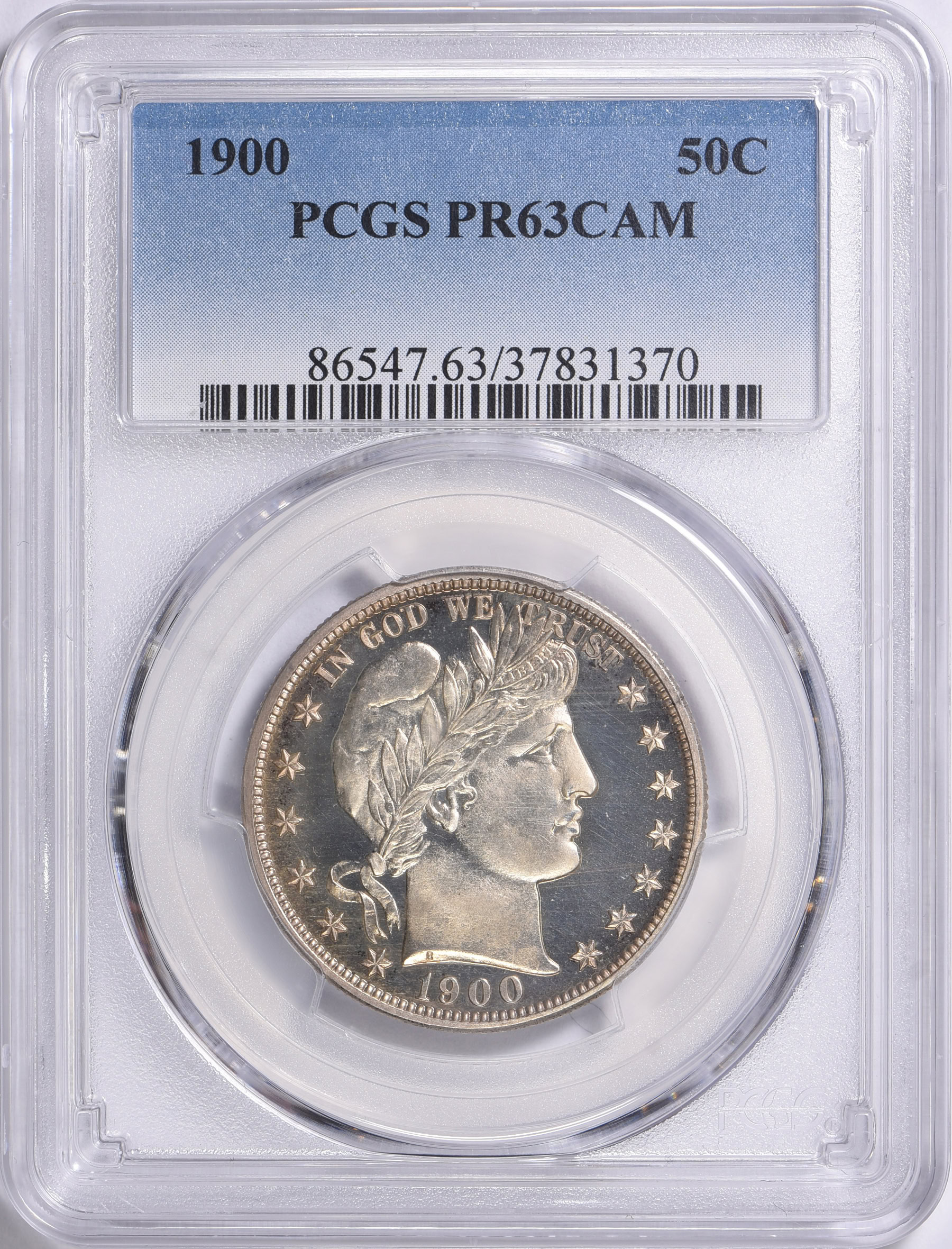 1900 Barber Half Dollar PCGS Proof-63 CAMEO (Item 1764208) | GreatCollections Coin Auctions