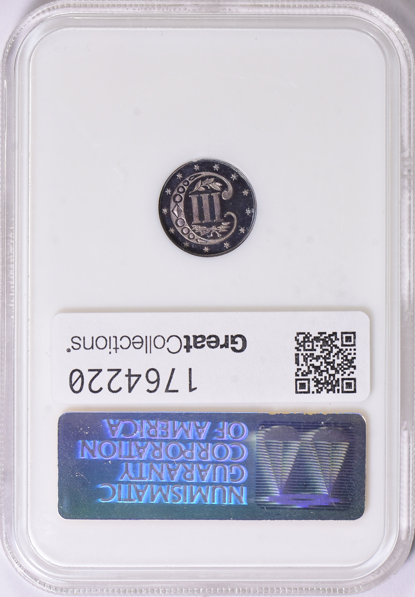 1866 Silver Three-Cent Piece NGC Proof-65 OH (Toned) (Item 1764220 ...