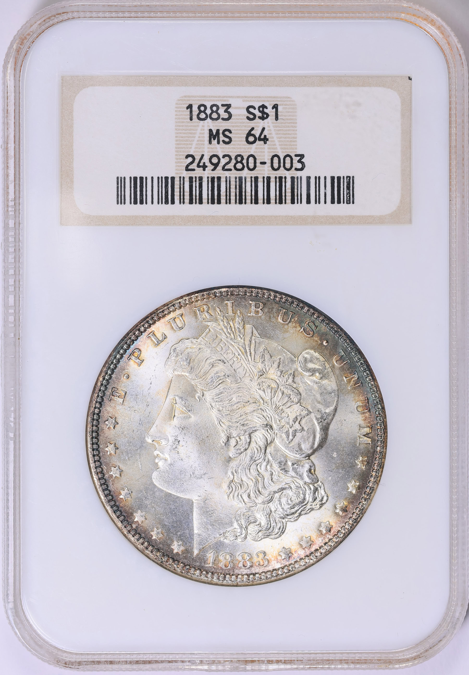 1883 Morgan Silver Dollar NGC MS-64 OH (Toned) (Item 1764381) | GreatCollections Coin Auctions