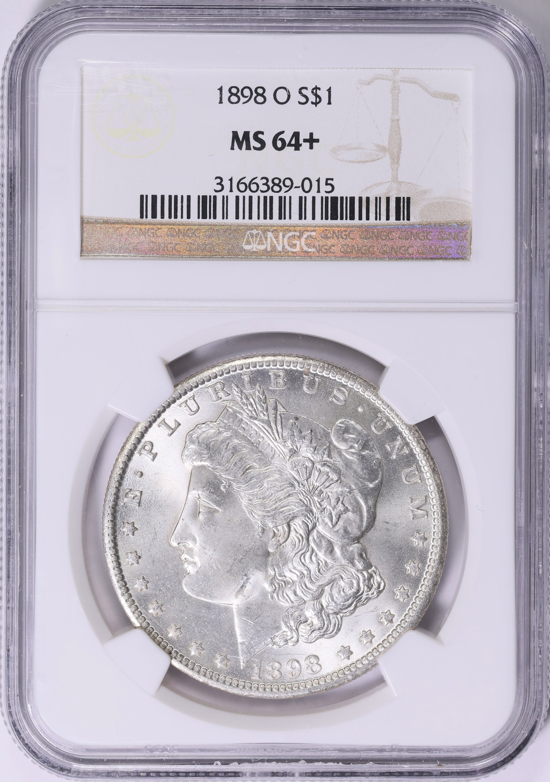1898-O Morgan Silver Dollar NGC MS-64+ (Item 1764396) | GreatCollections Coin Auctions