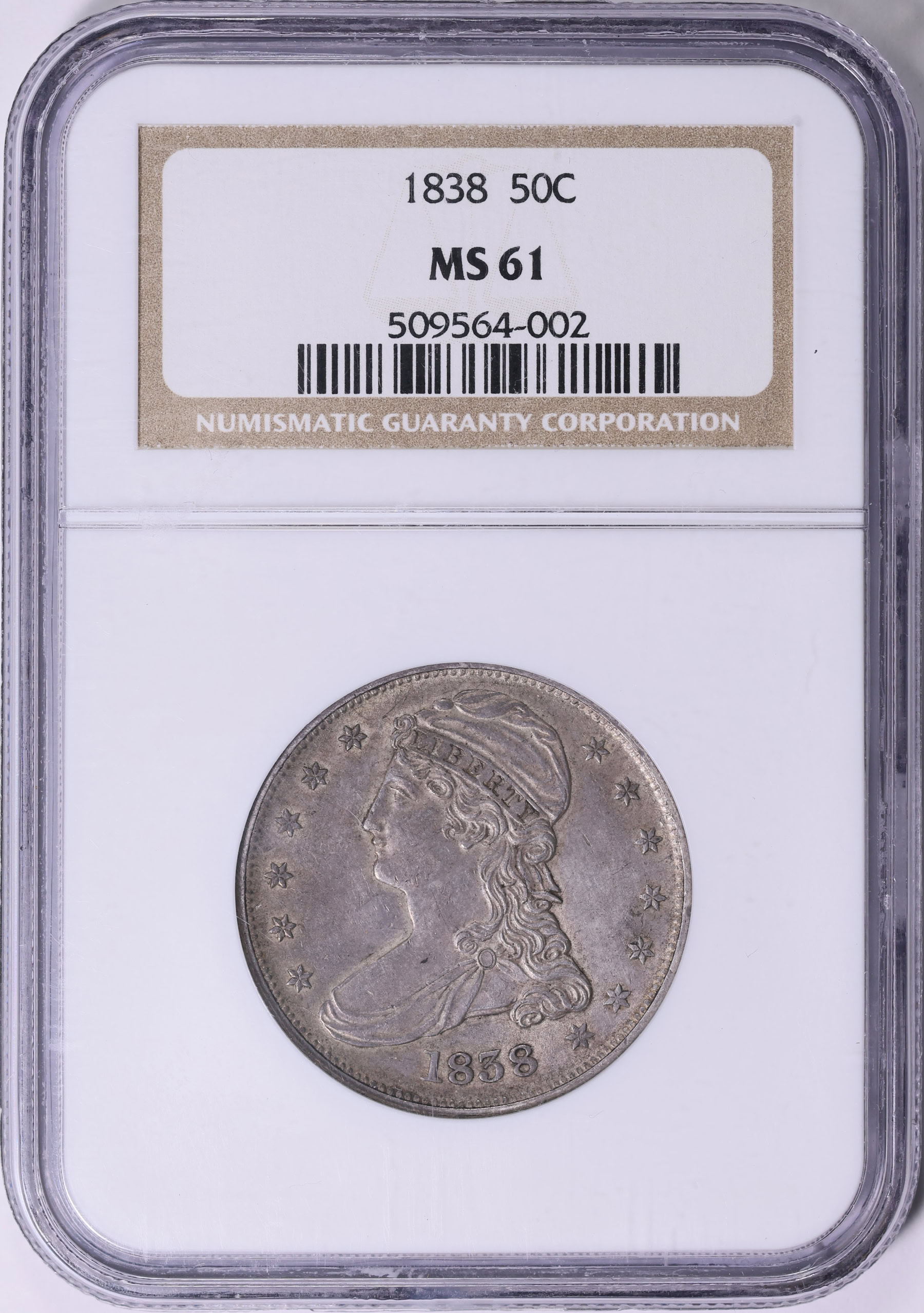 1838 Capped Bust Half Dollar NGC MS-61 (Item 1764429 ...