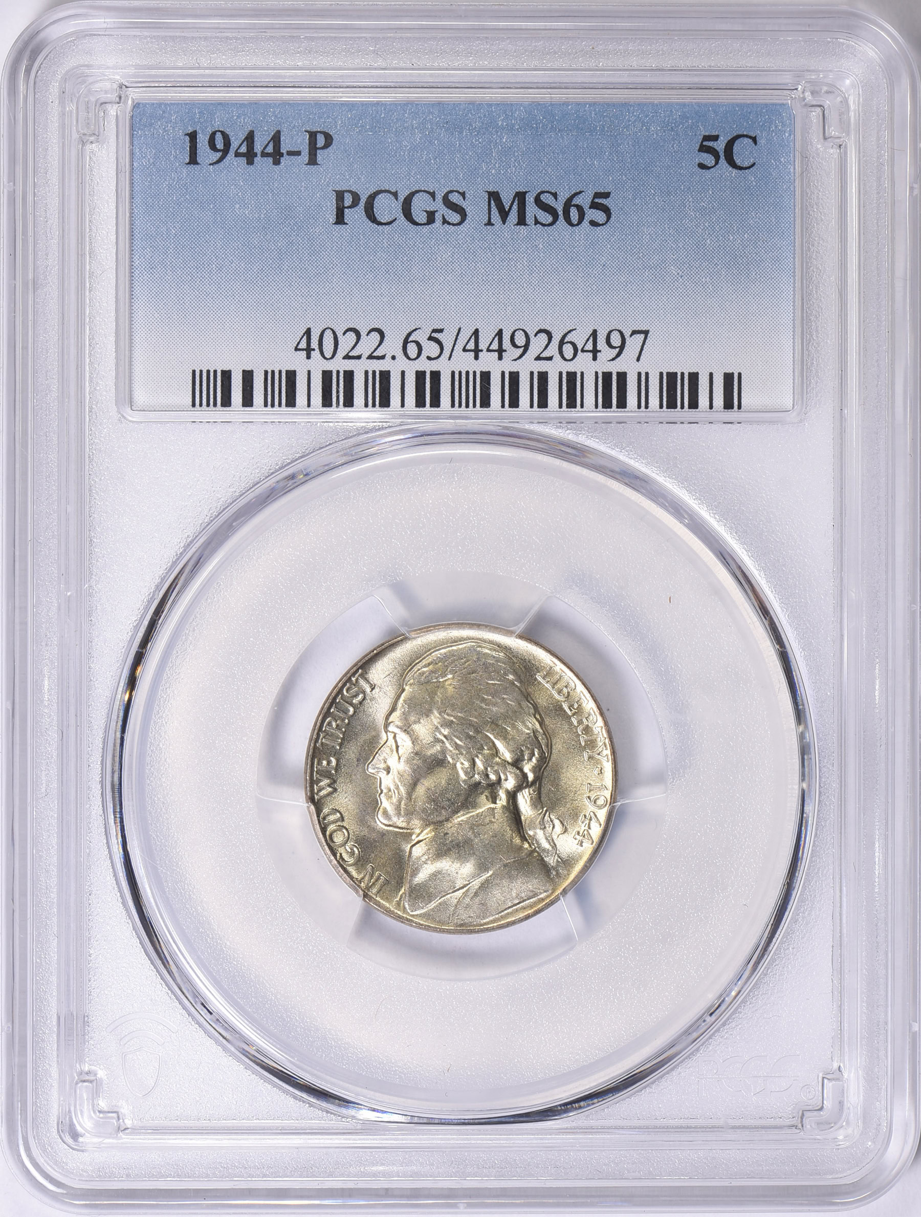 1944-P Jefferson Nickel PCGS MS-65 (Item 1764525) | GreatCollections Coin Auctions