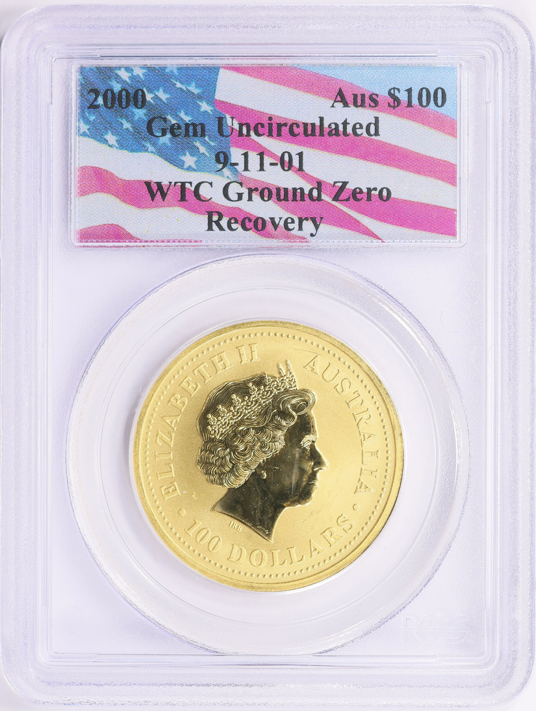 Australia 2000 Gold $100 WTC World Trade Center Ground Zero Recovery ...