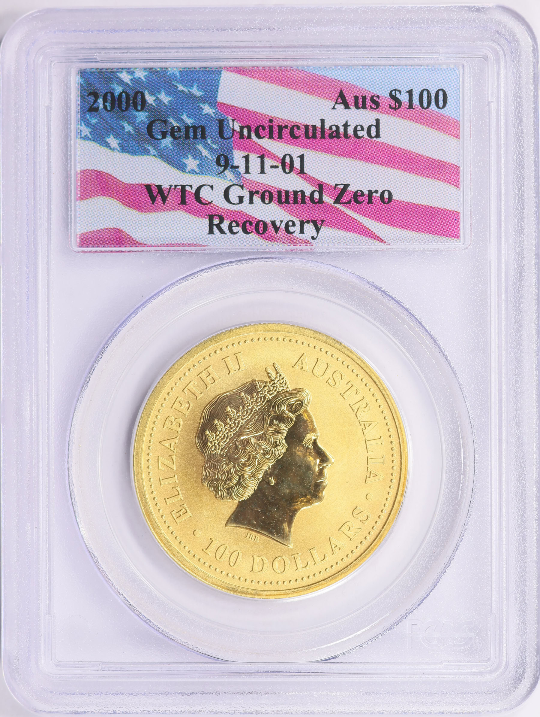 Australia 2000 Gold $100 WTC World Trade Center Ground Zero Recovery ...