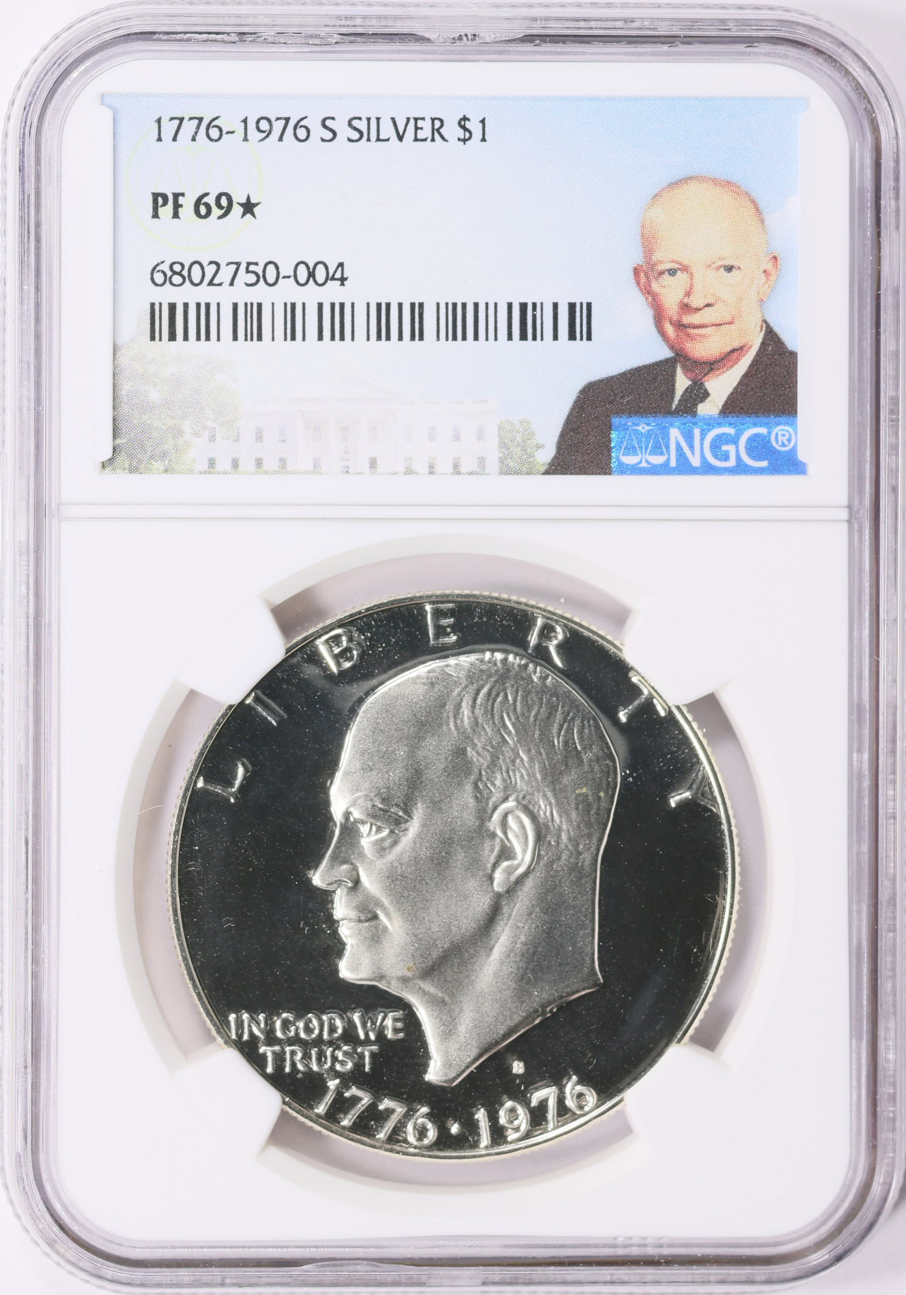 1976-S Eisenhower Dollar Silver NGC Proof-69 ★ (Eisenhower Label) (Item 1765003 ...