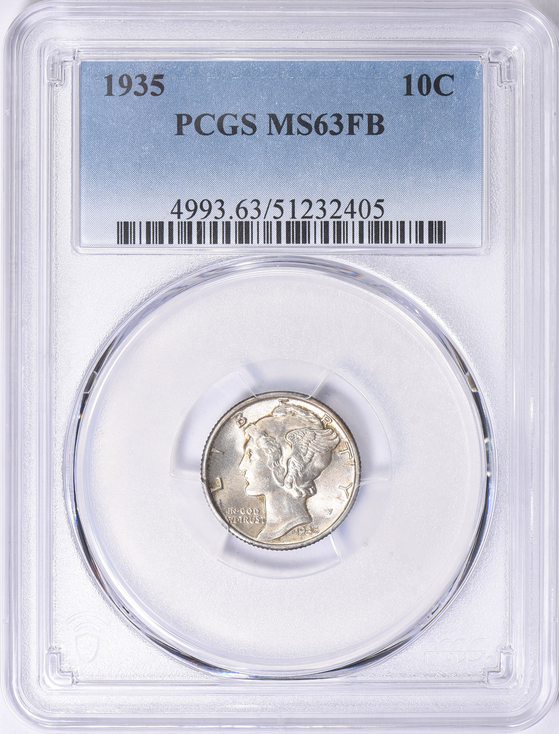 1935 Mercury Dime PCGS MS-63 FB (Item 1765117) | GreatCollections Coin Auctions