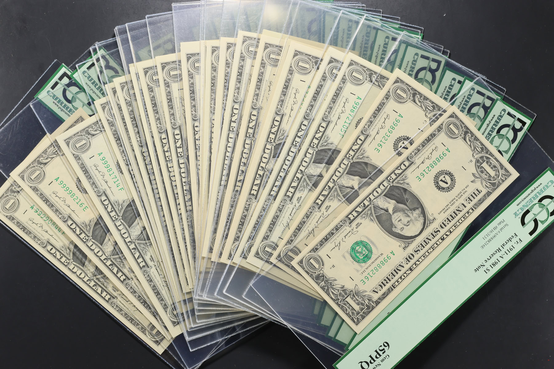 Fr. 1911-A 1981 $1 Boston Federal Reserve Notes Selection Buchanan ...