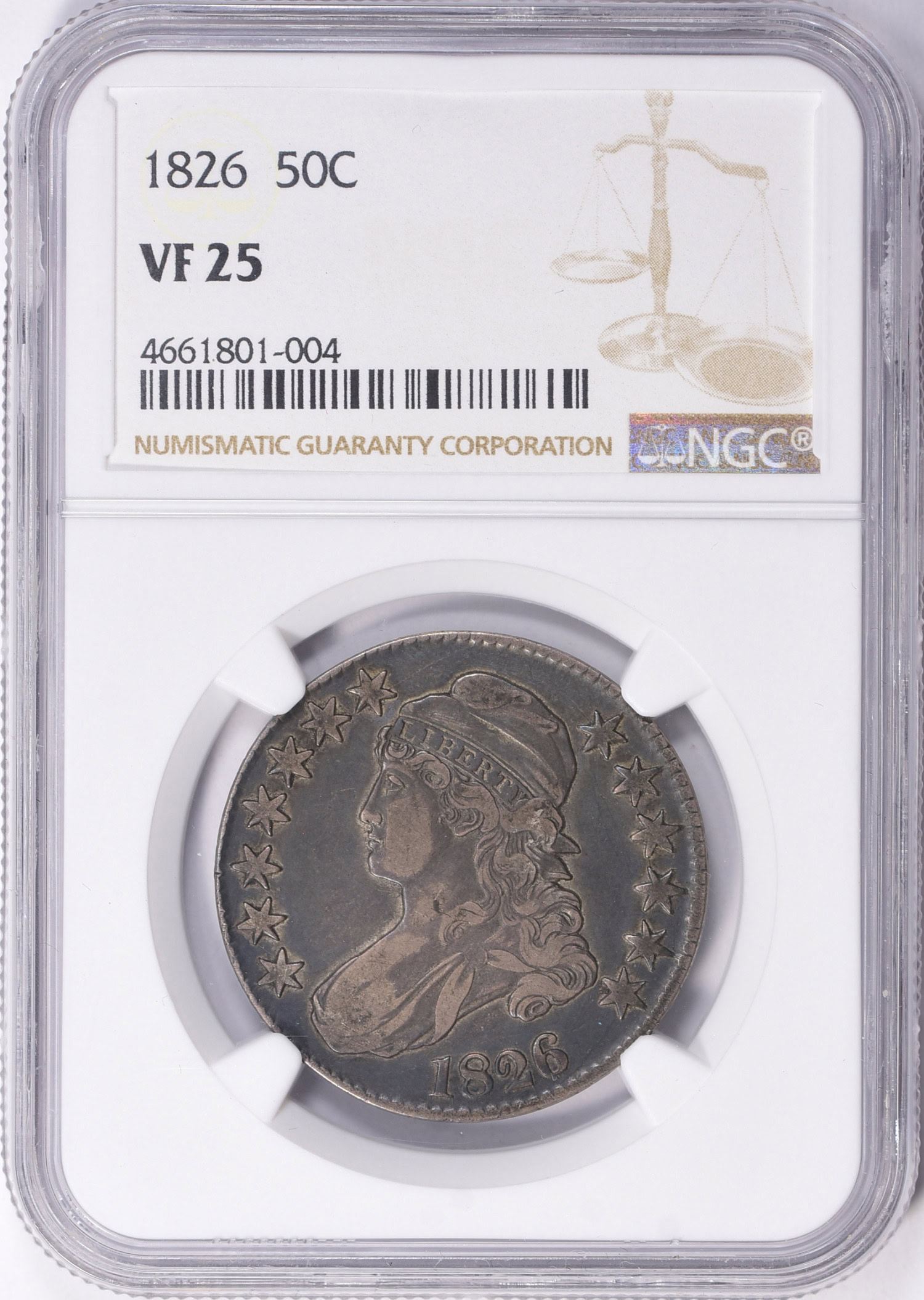 1826 Capped Bust Half Dollar NGC VF-25 (Item 1765200) | GreatCollections Coin Auctions